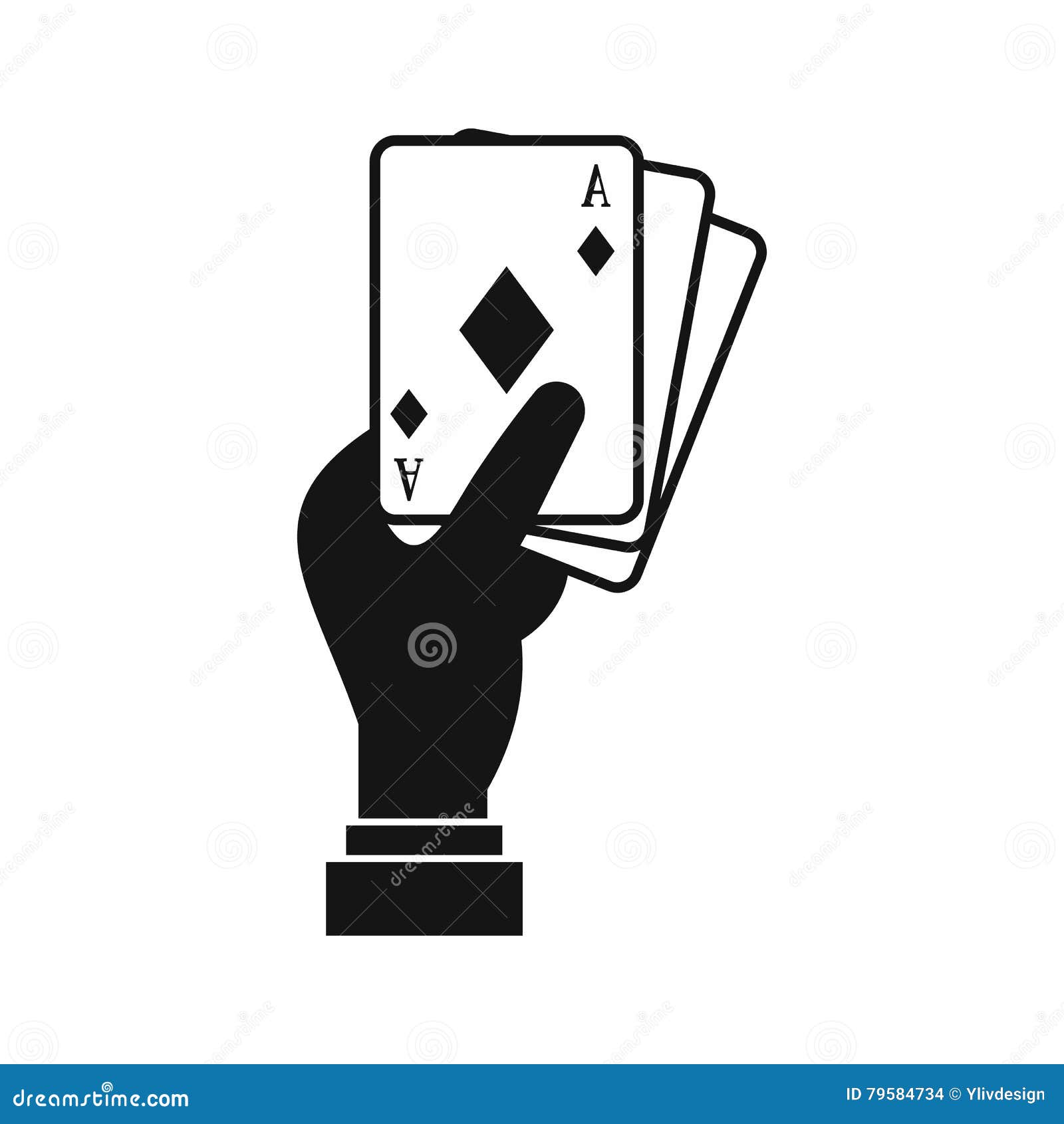 Hand Holding Playing Cards Icon, Simple Style Stock Vector ...