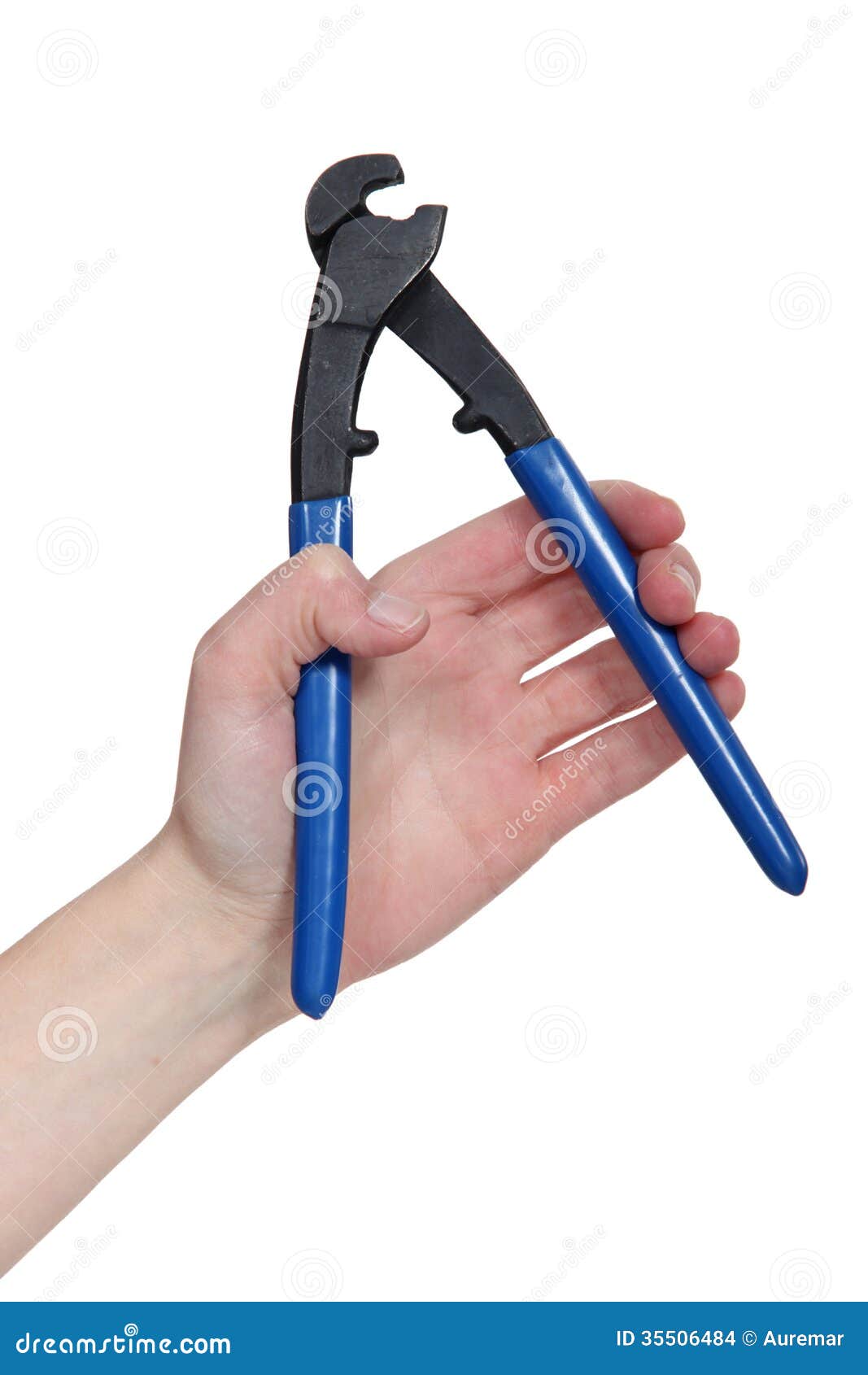 Hand holding pliers stock photo. Image of design, instrument - 35506484