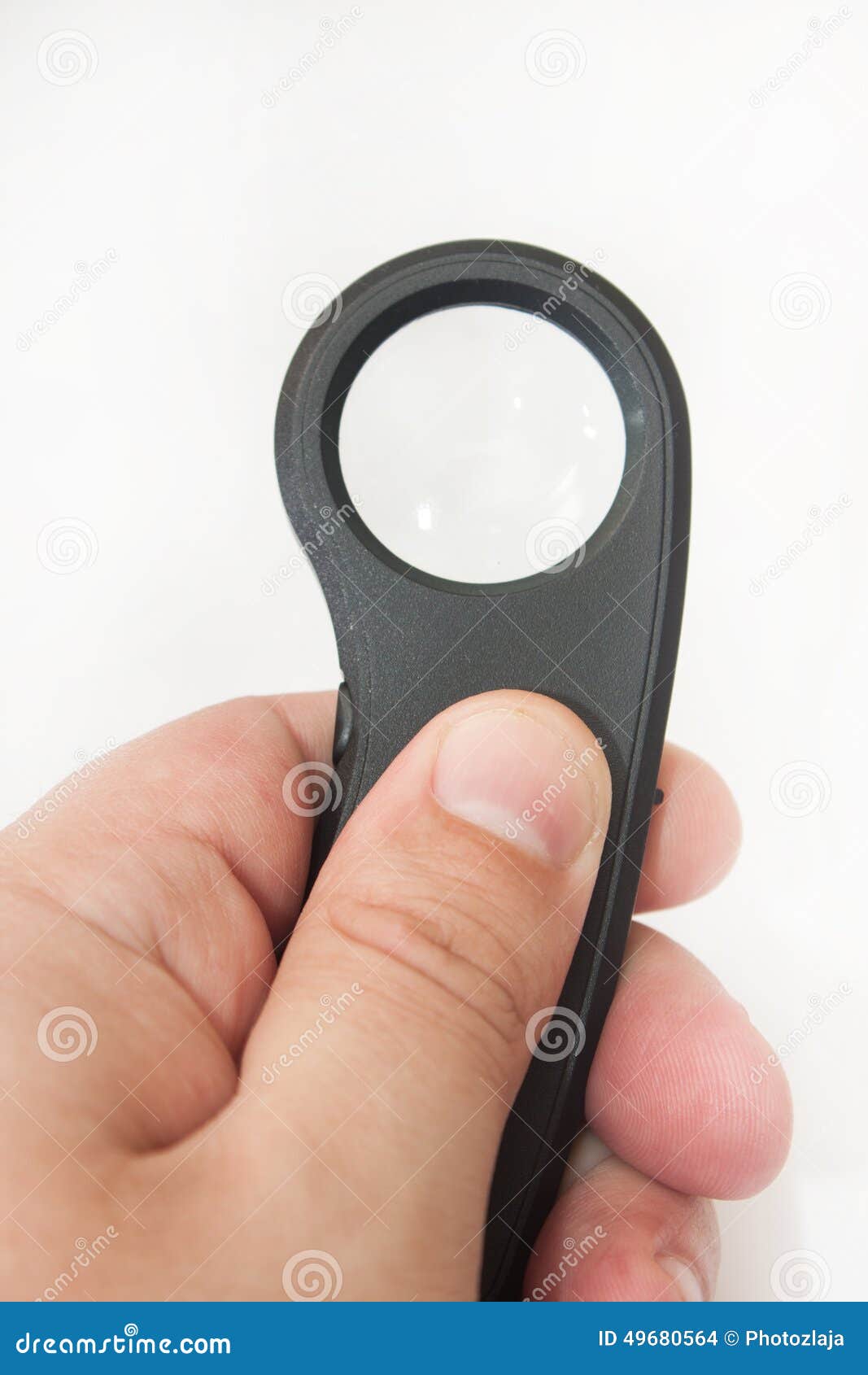 Hand Holding a Pocket Loupe Stock Photo - Image of magnifier, circle ...