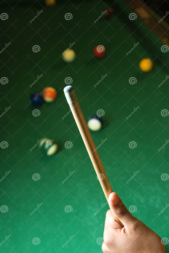 Hand Holding Pool Cue stock image. Image of leisure, caucasian - 12676453