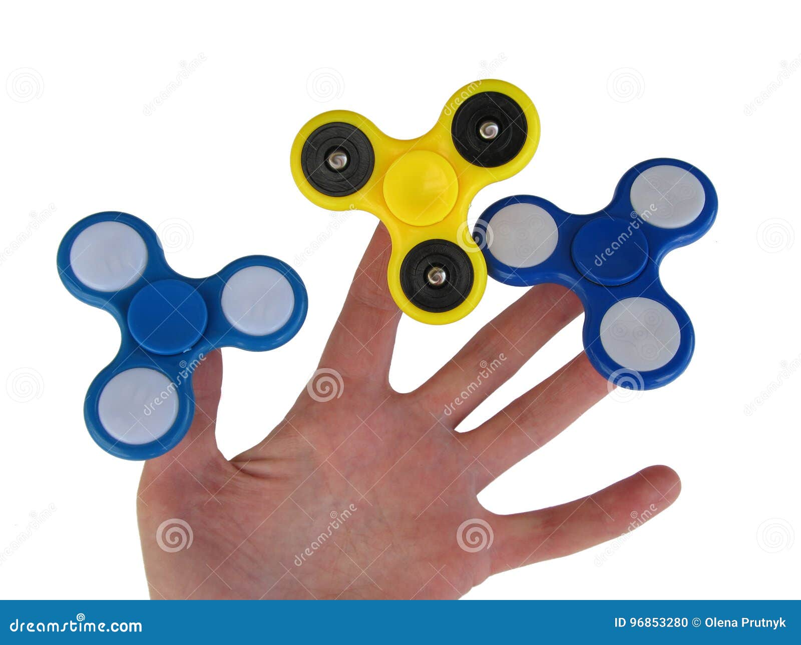Hand Holding Popular Fidget Toy Spinner. Stock Photo - Image of fatigue ...