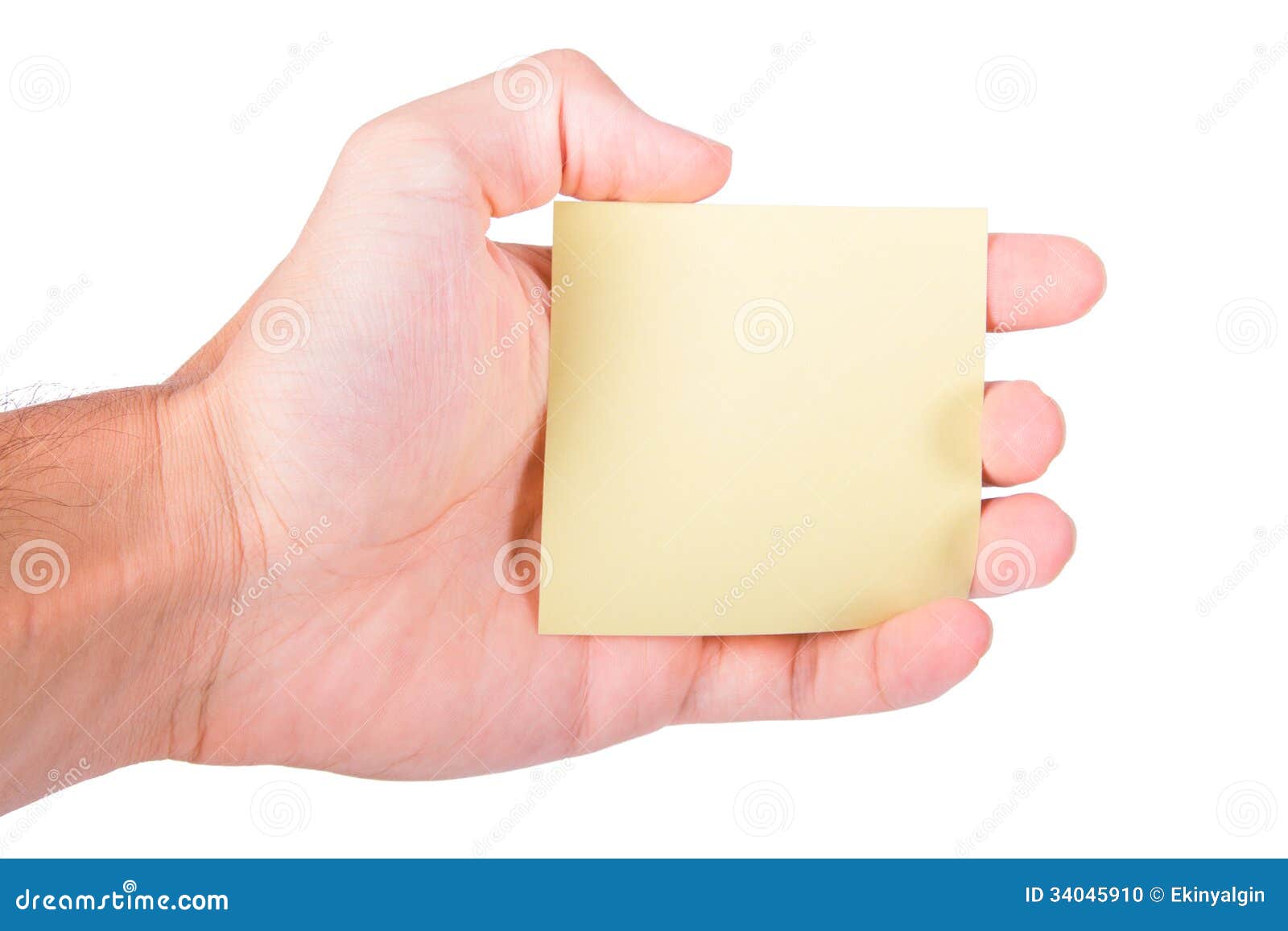 Hand Holding Post it stock photo. Image of paper, adhesive - 34045910