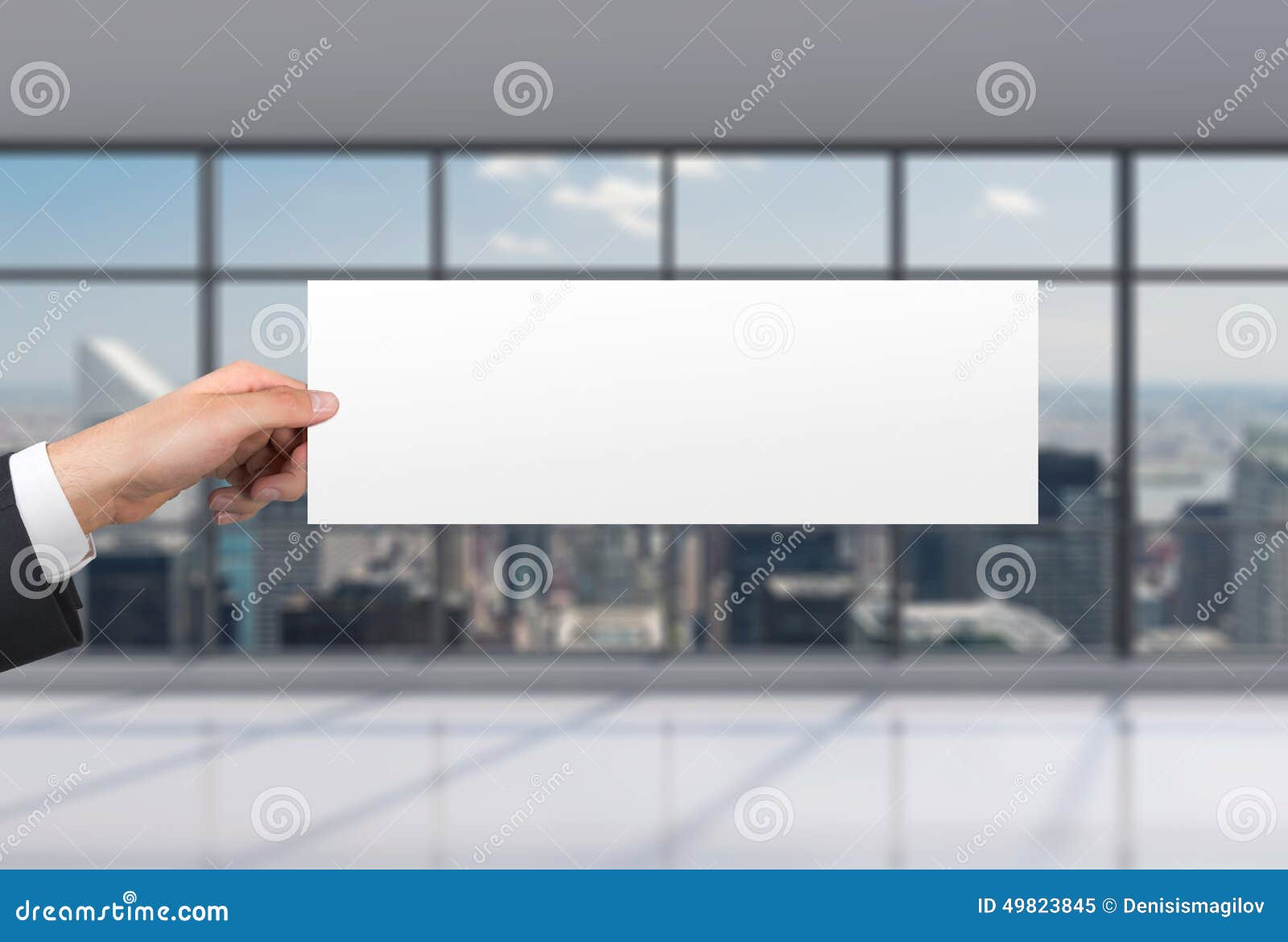 Hand holding poster stock image. Image of people, thumb - 49823845
