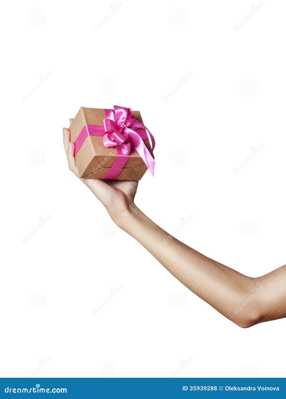 Hand holding present gift stock photo. Image of gift - 35939288