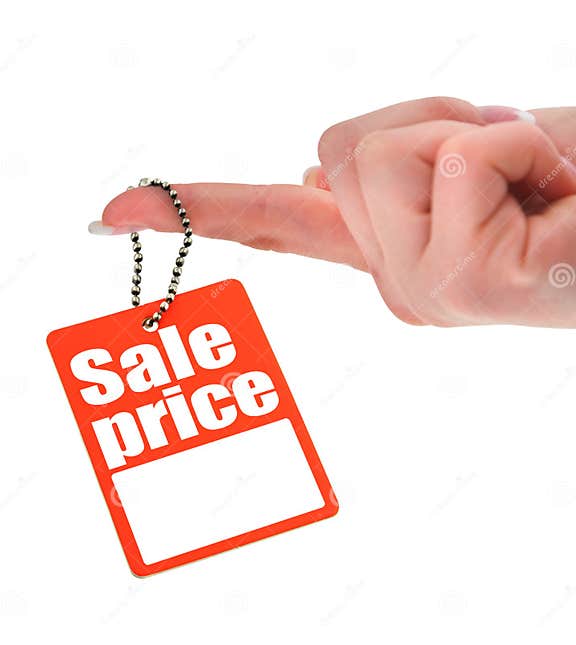 Hand holding price tag stock photo. Image of background - 6657048