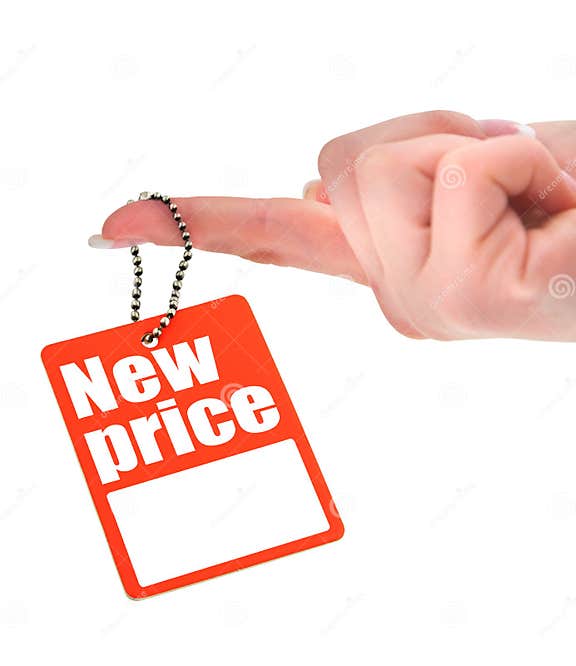 Hand holding price tag stock photo. Image of copyspace - 9555190