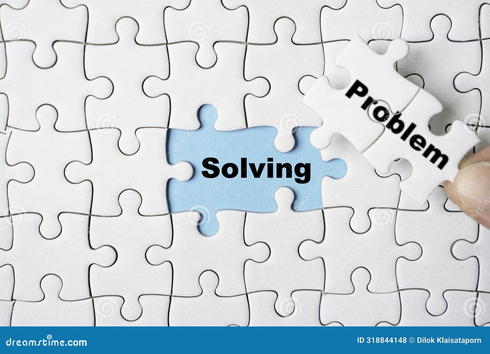 Hand Holding Problem Wording on Jigsaw and Assemble To Solving Wording ...