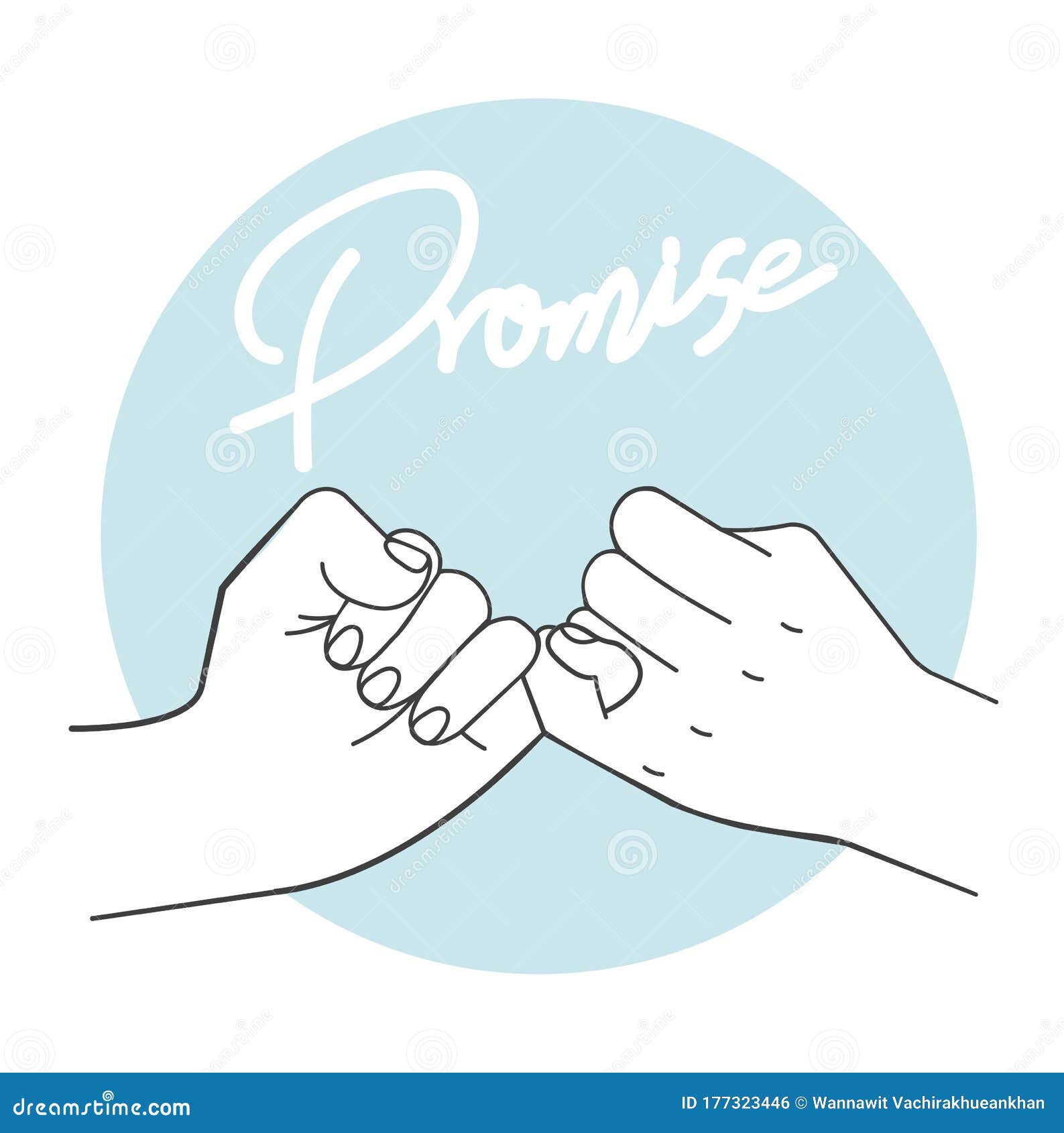 Hand Holding Promise with Text Stock Vector - Illustration of design ...