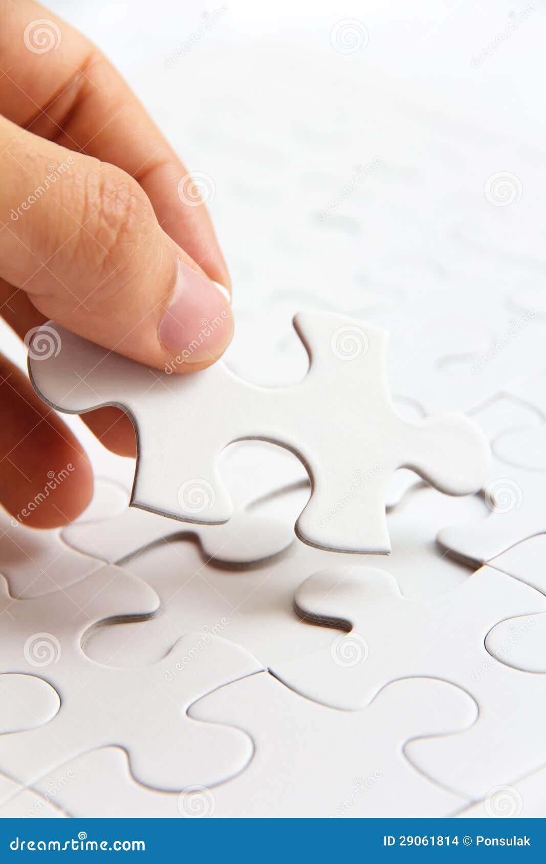 Hand Holding a Puzzle Piece Stock Photo - Image of closeup, concept ...