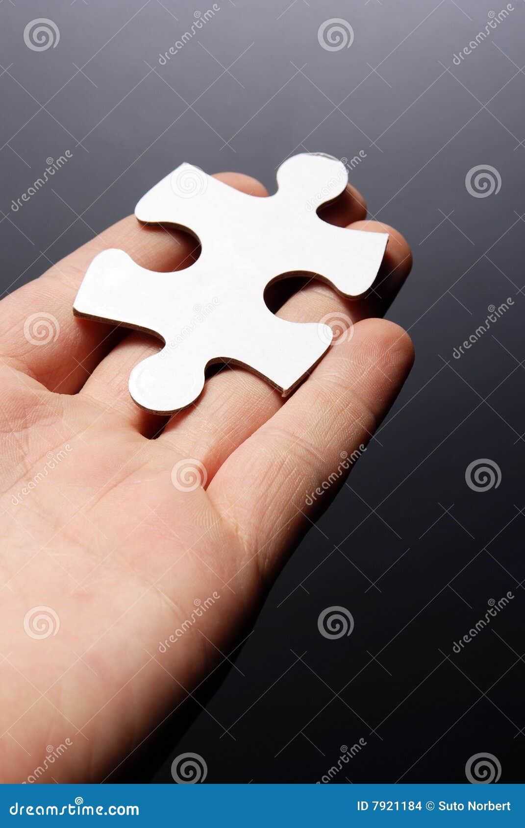 Hand Holding a Puzzle Piece Stock Photo - Image of bright, question ...
