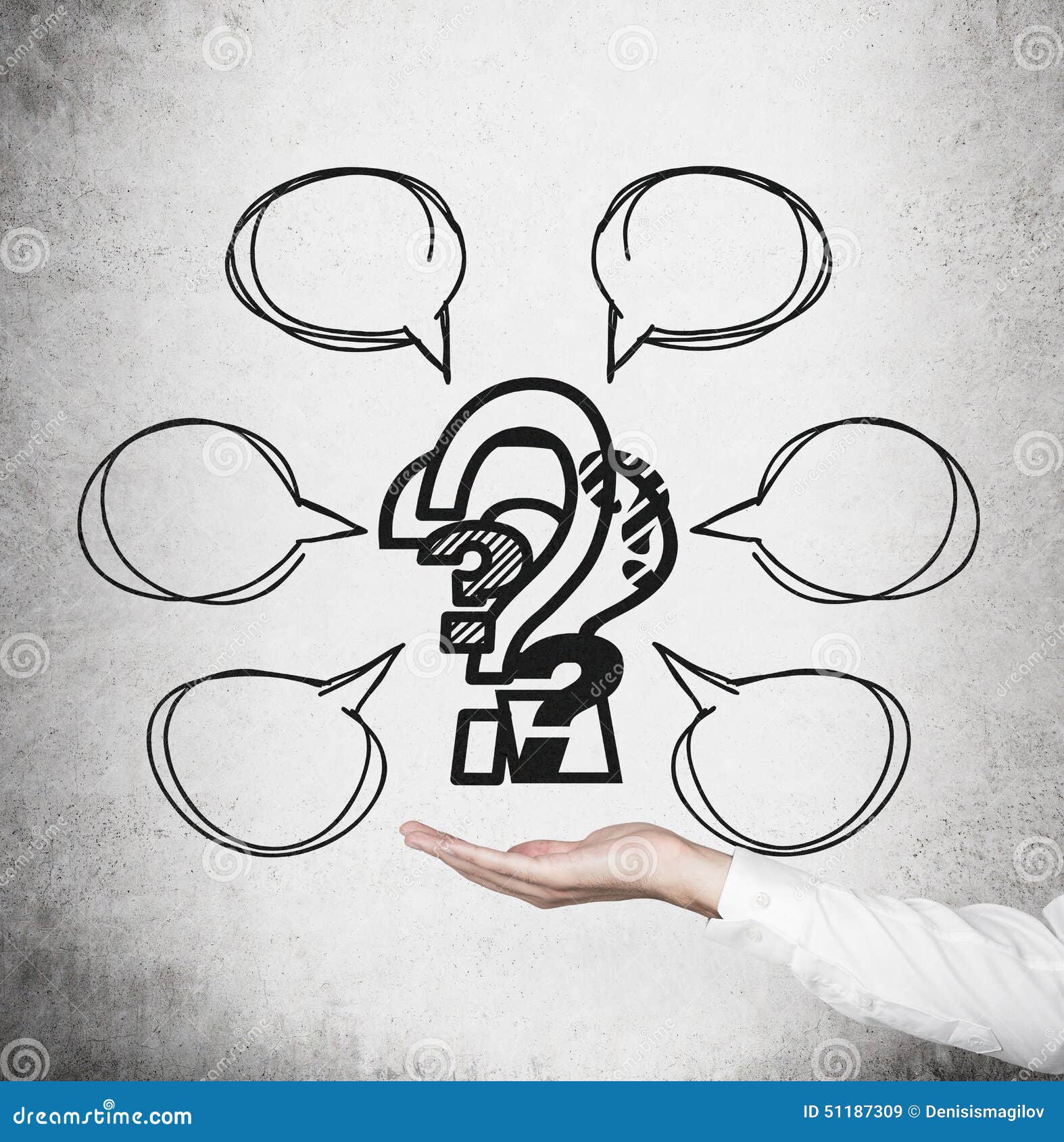Hand holding question mark stock image. Image of dialog - 51187309