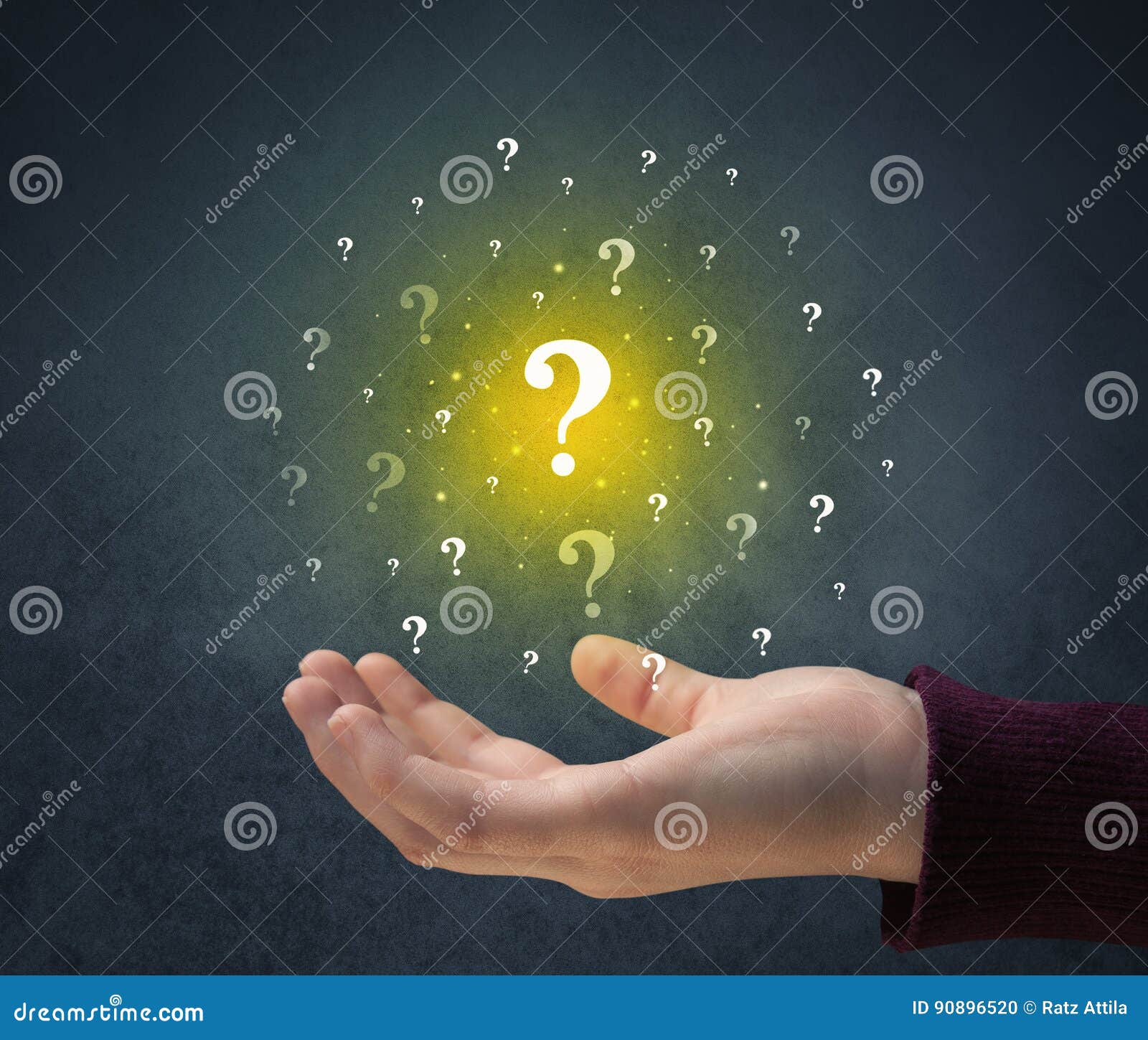 Hand Holding Question Marks Stock Photo - Image of asking, decision ...