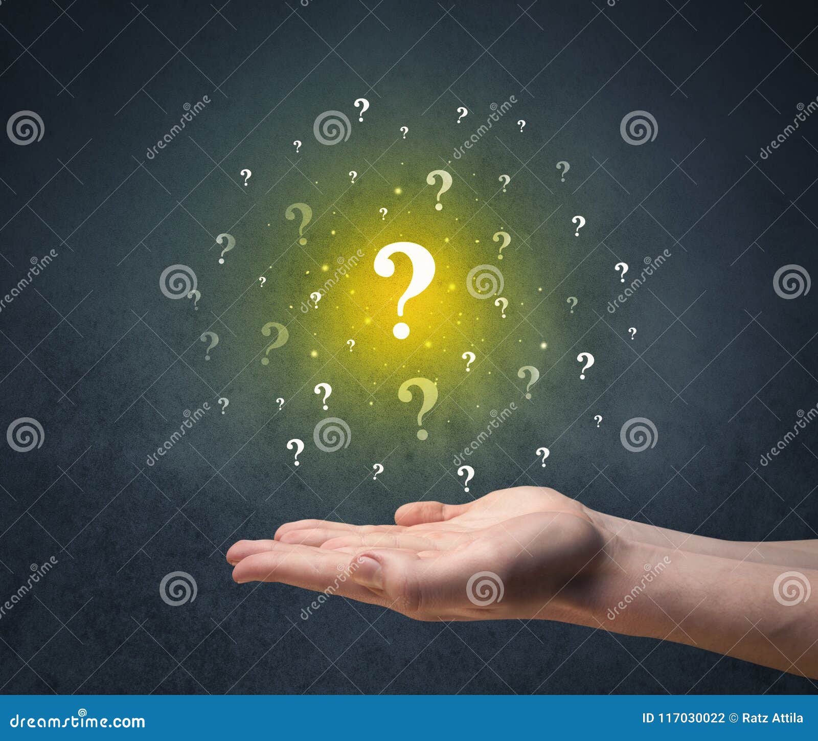 Hand Holding Question Marks Stock Photo - Image of person, caucasian ...