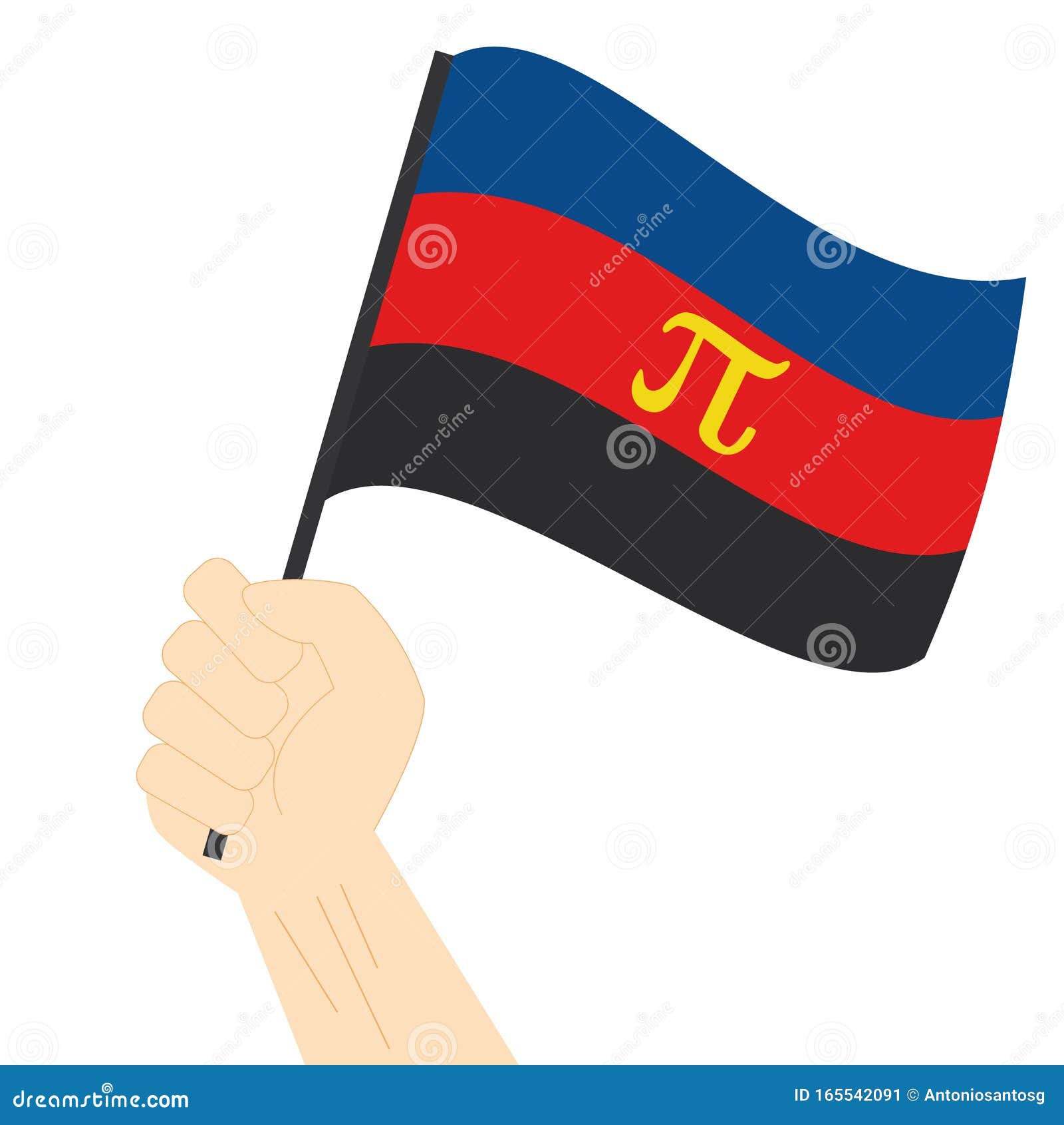 Polyamorous Sign, Polyamorous Pride Flag Vector Illustration ...