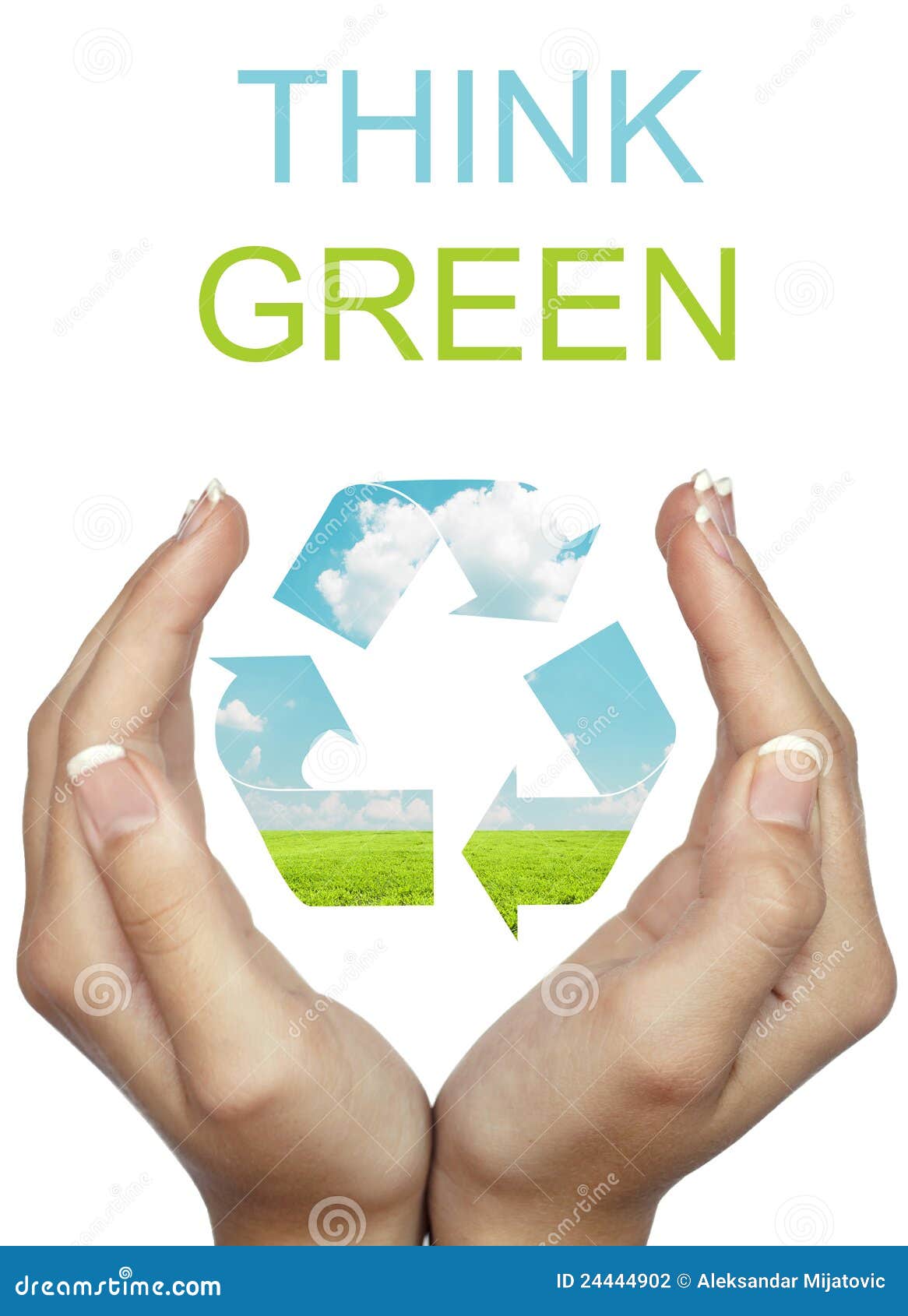 Hand Holding Recycle Eco Sign Stock Photo - Image of humanl, sign: 24444902