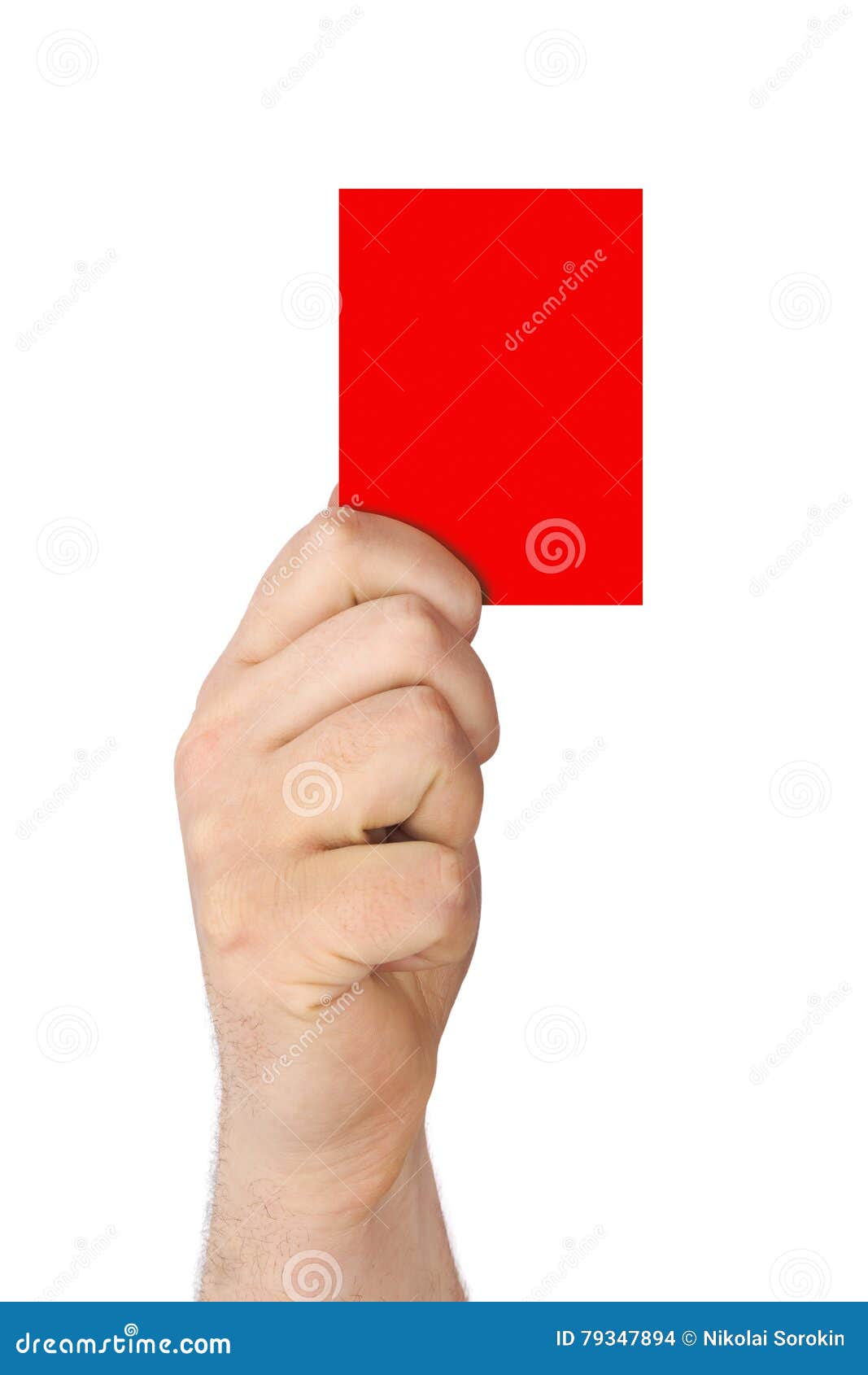 Hand holding a red card stock photo. Image of dismissal - 79347894