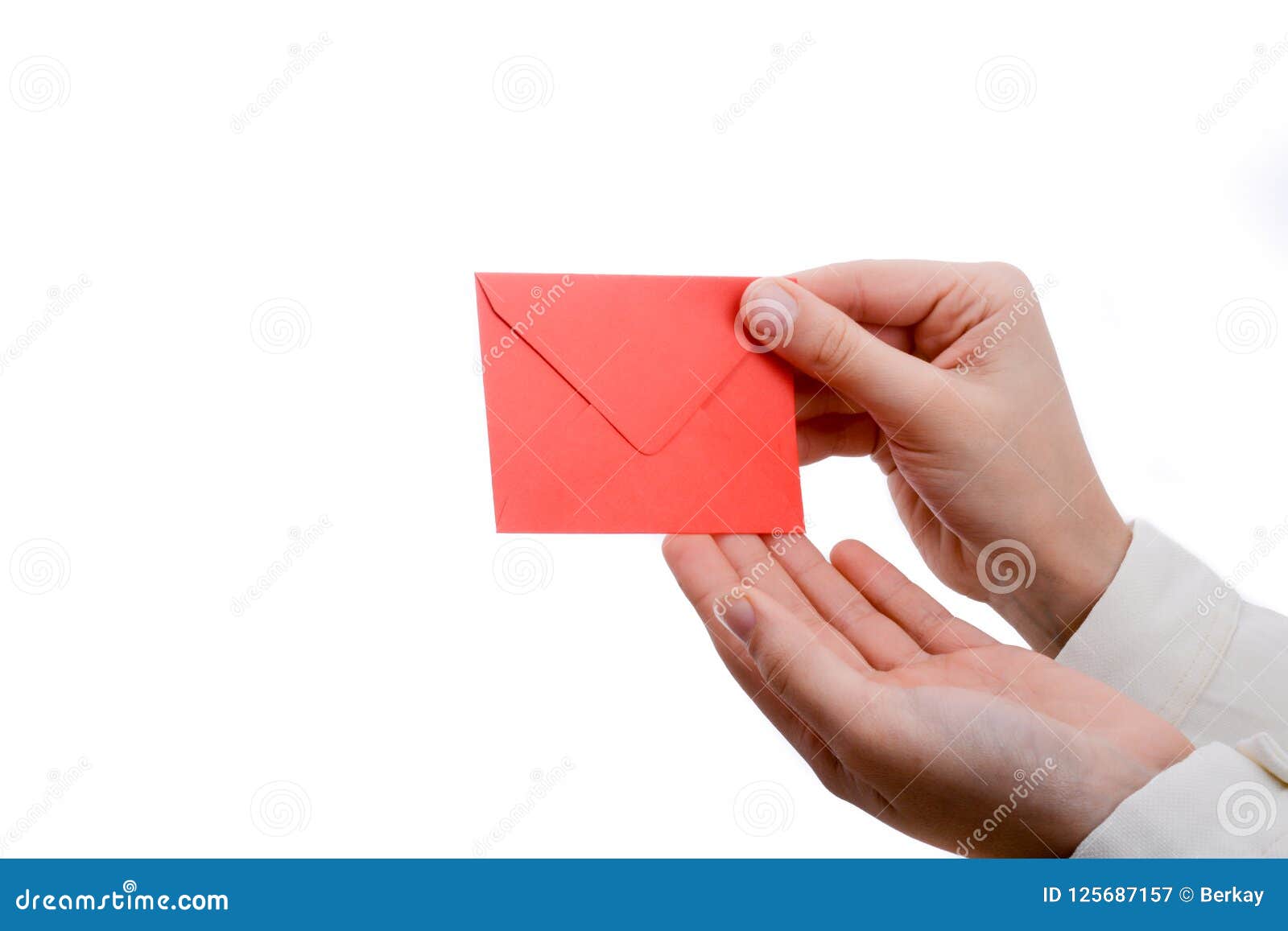 Envelope in hand stock image. Image of envelope, hand - 125687157