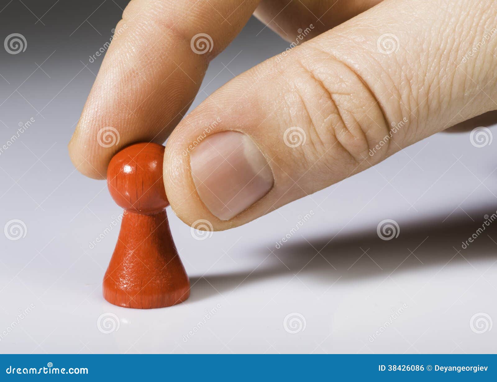 Hand Holding Red Pawn on White Background Stock Photo - Image of pieces ...