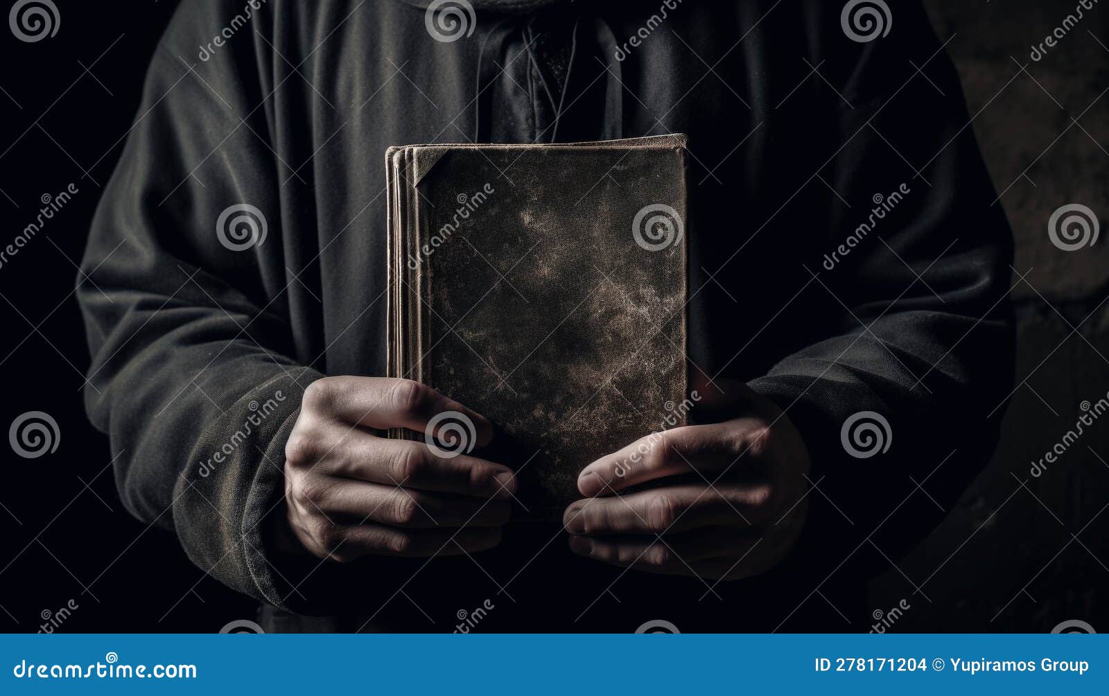 Hand Holding Religious Text, Reading for Wisdom Generated by AI Stock ...