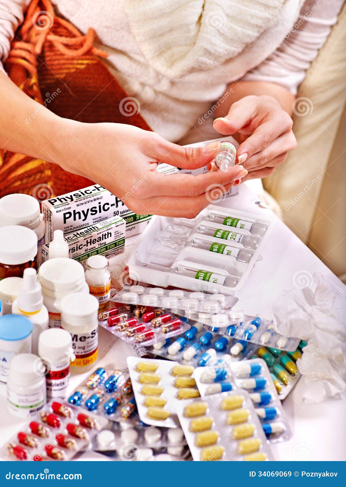 Hand holding remedy. stock image. Image of cure, antibiotic - 34069069