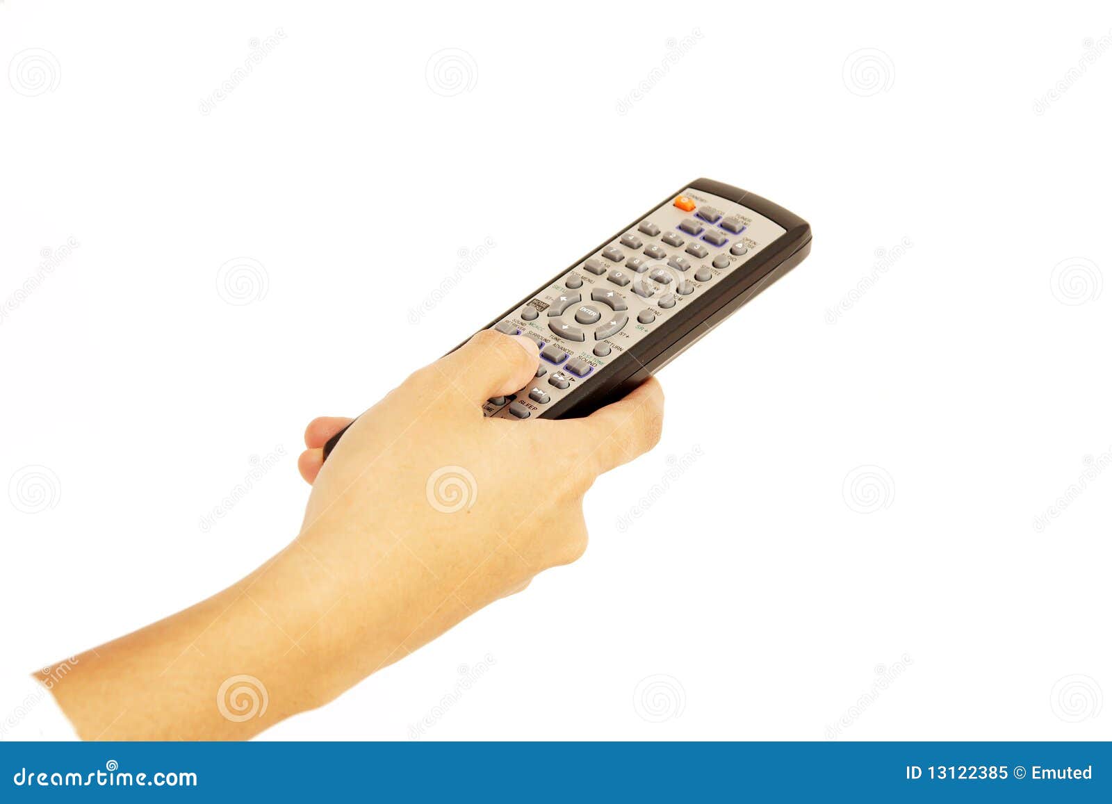 Hand Holding Remote stock image. Image of surfing, black - 13122385