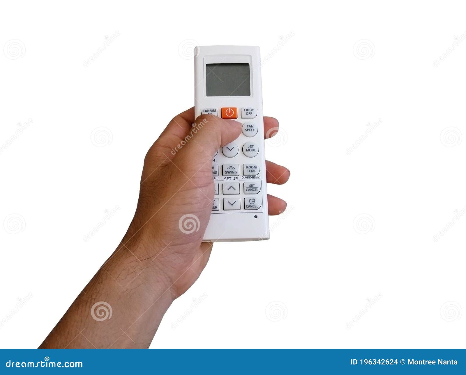 Finger Pressing the Button of the Remote Control Stock Photo - Image of ...