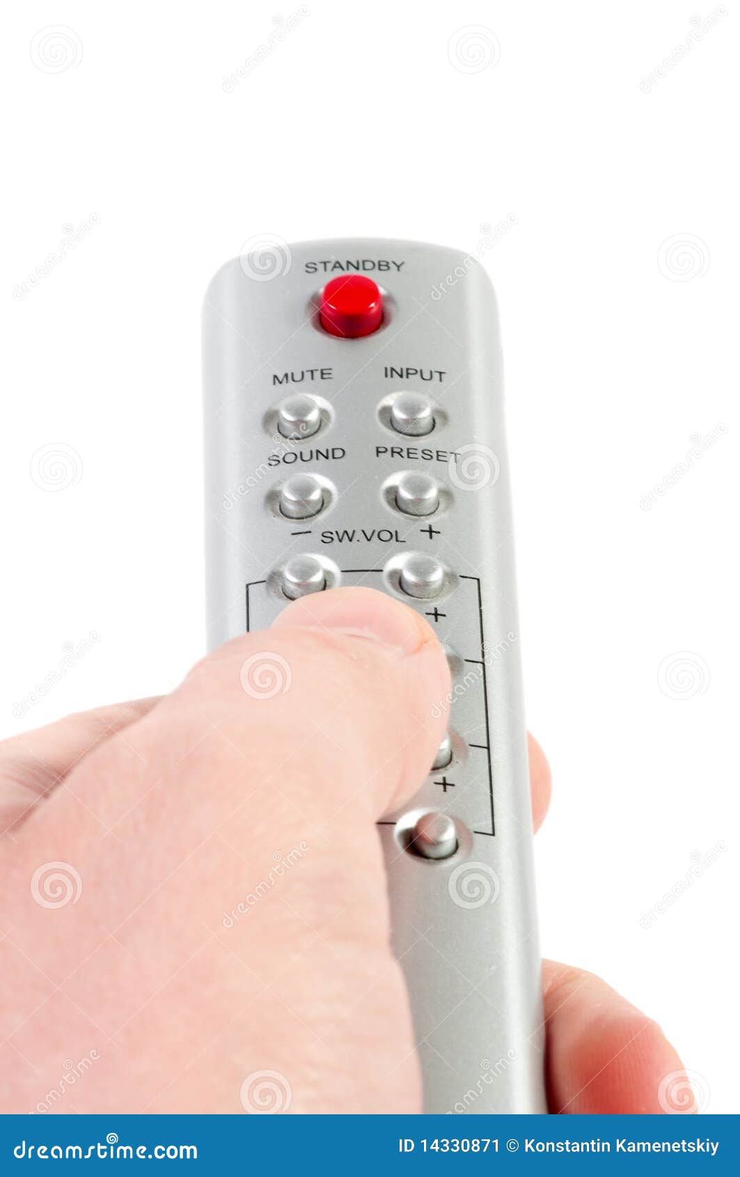 Hand Holding Remote Control. Stock Image - Image of object, home: 14330871