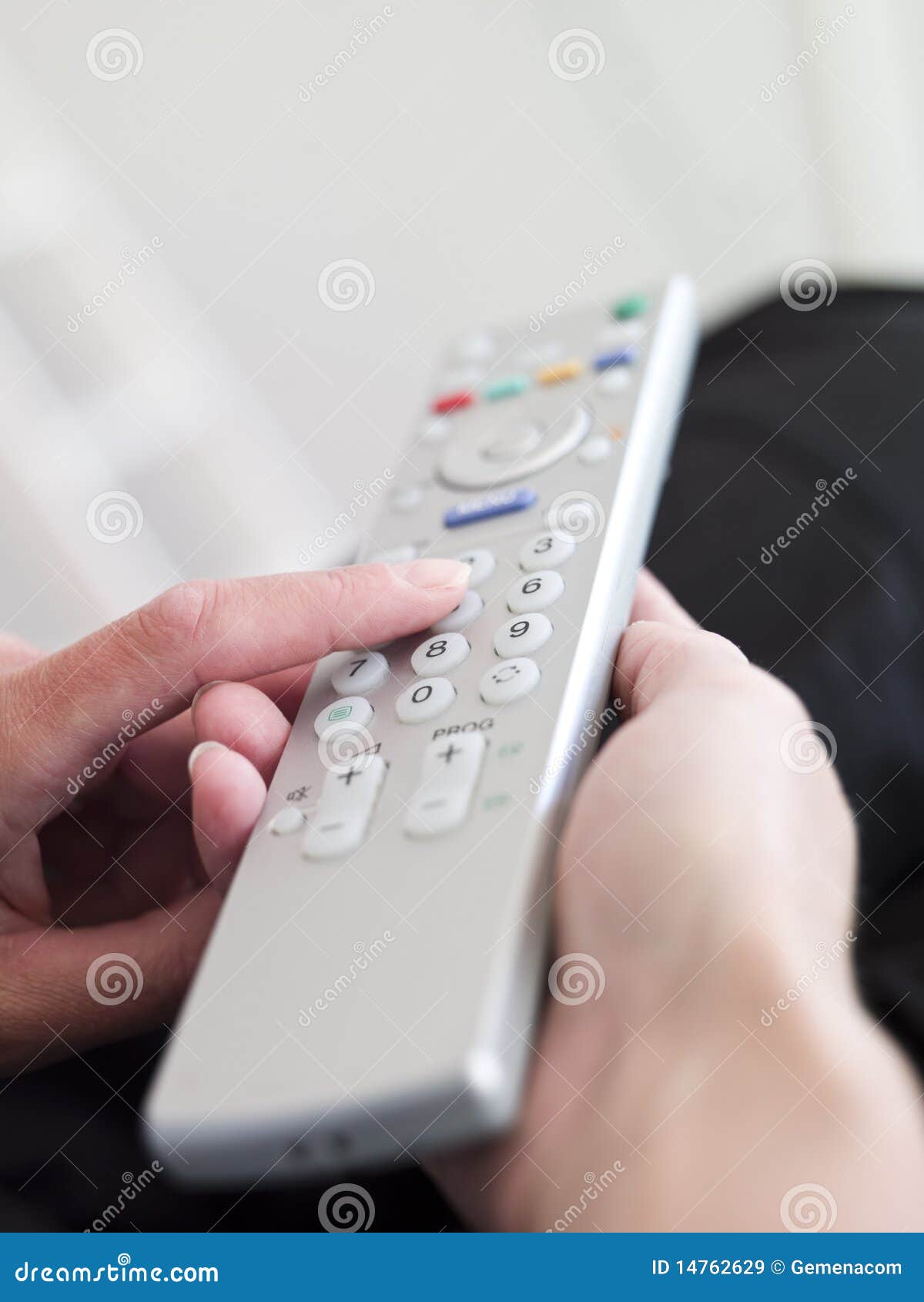 Hand Holding A Remote Control Stock Image - Image of interior, play ...