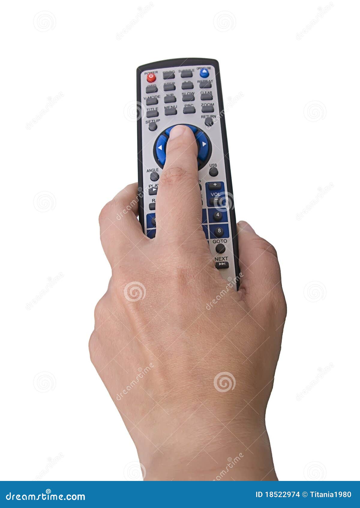 Hand Holding a Remote Control Stock Photo - Image of device ...