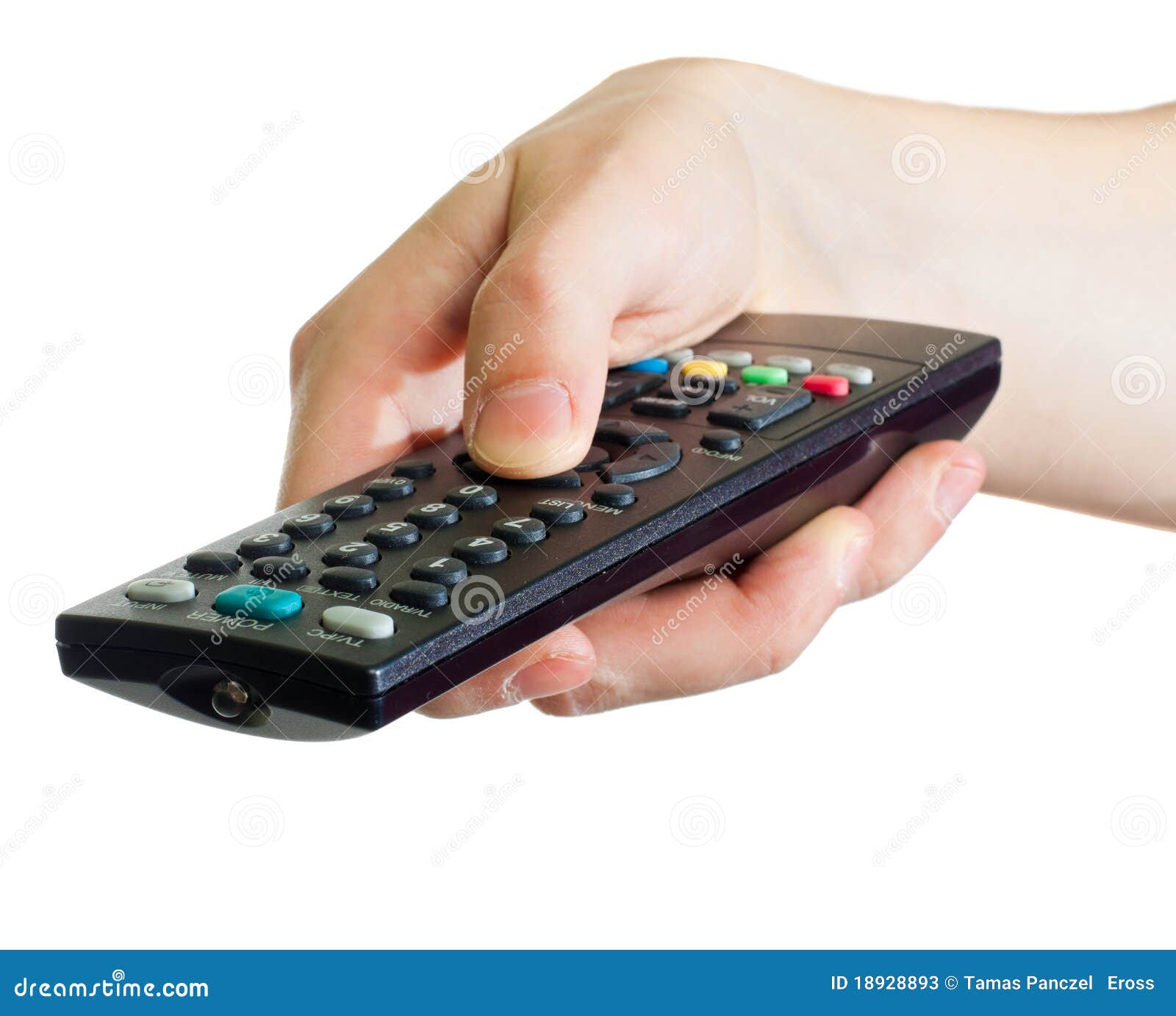 Hand Holding A Remote Control Stock Image - Image of change, pause ...