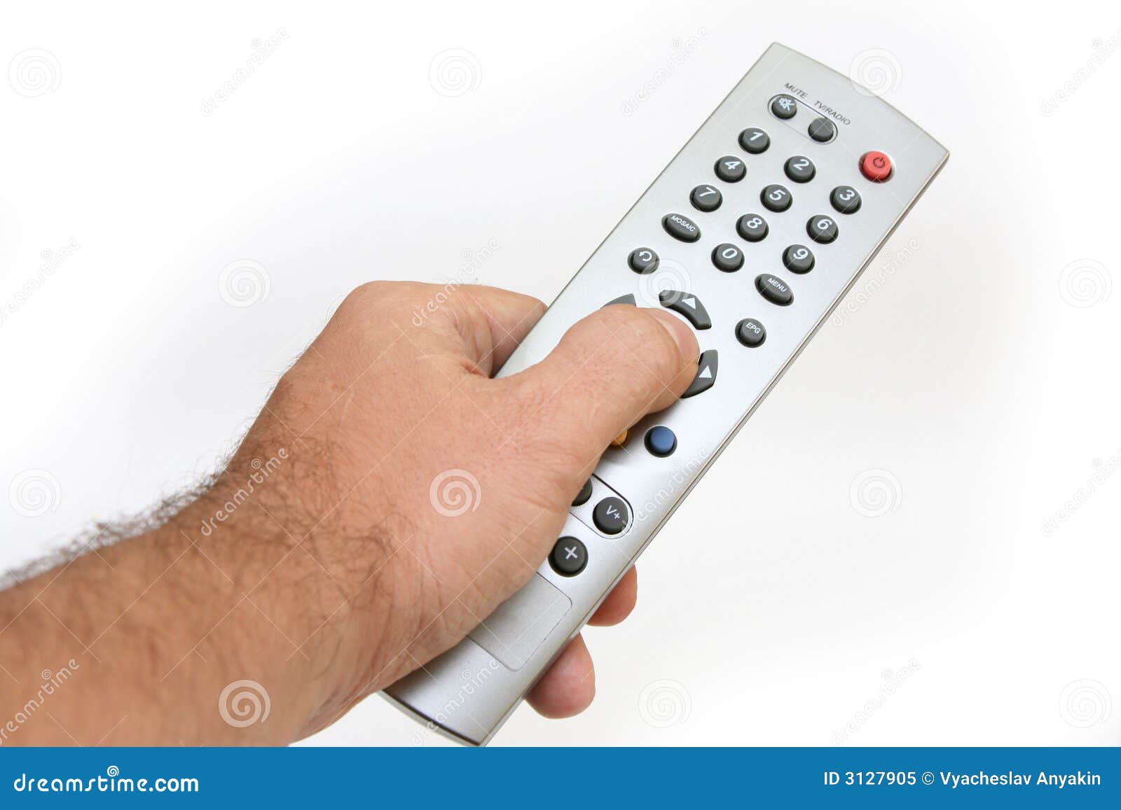 Hand Holding Remote Control Royalty Free Stock Photo - Image: 3127905