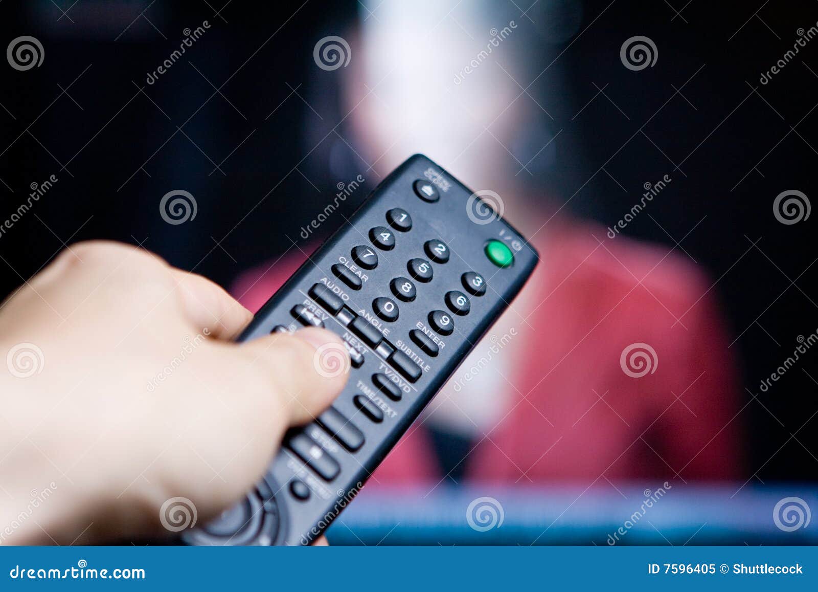 Hand Holding a Remote Control Stock Image - Image of multimedia, movie ...