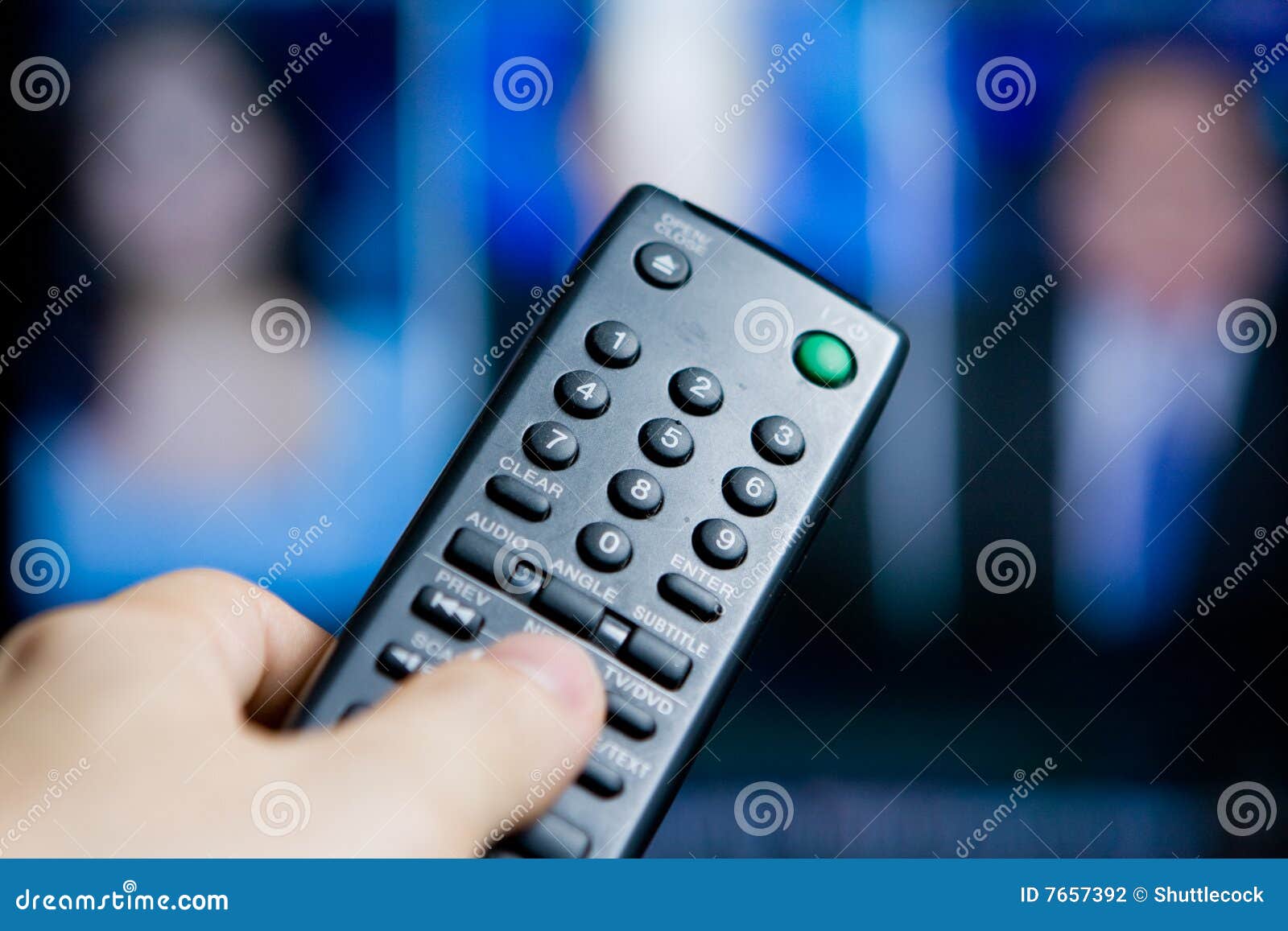 Hand Holding a Remote Control Stock Photo - Image of communication ...