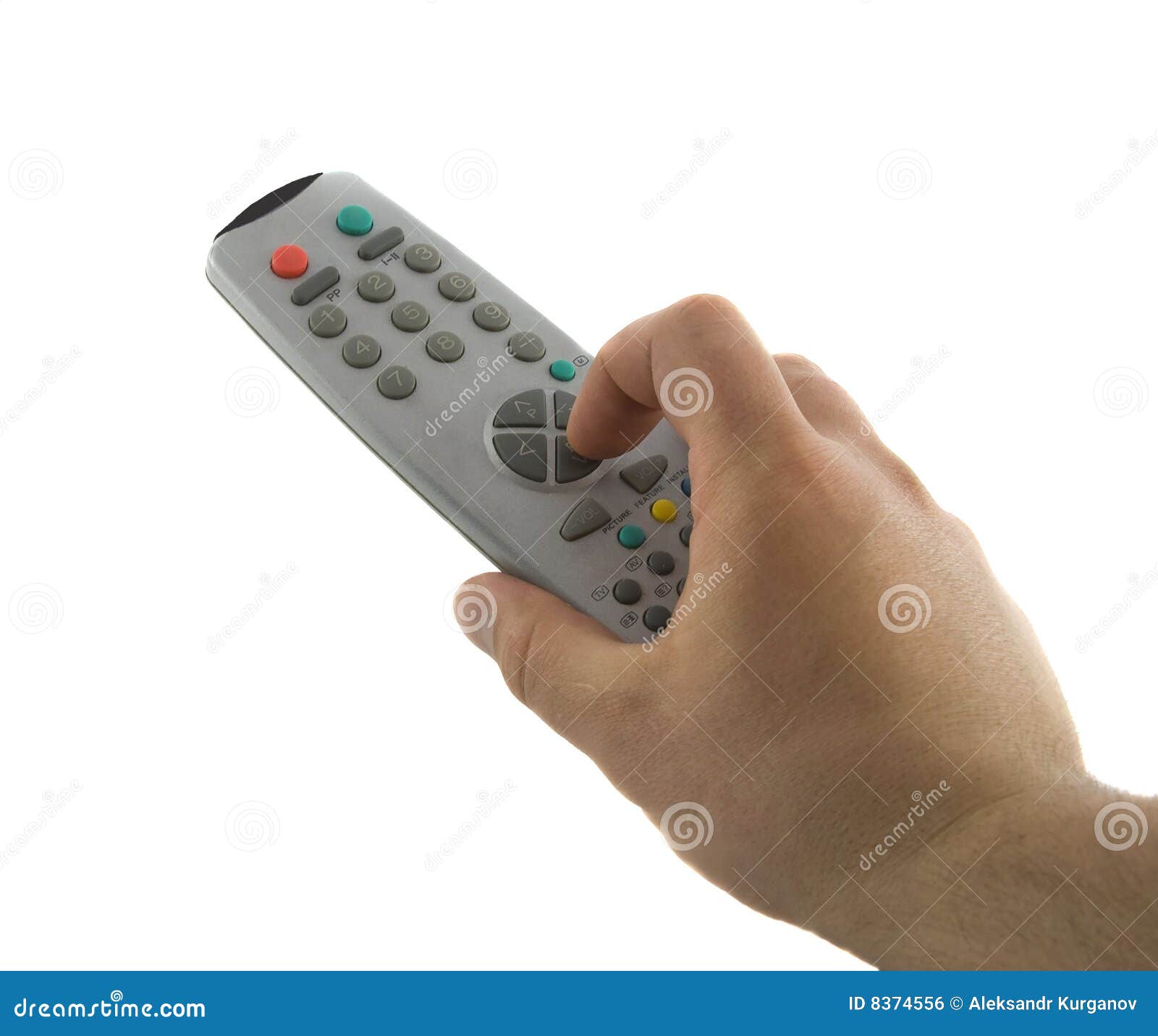 Hand Holding Remote Control Stock Photo - Image of isolated, forward ...