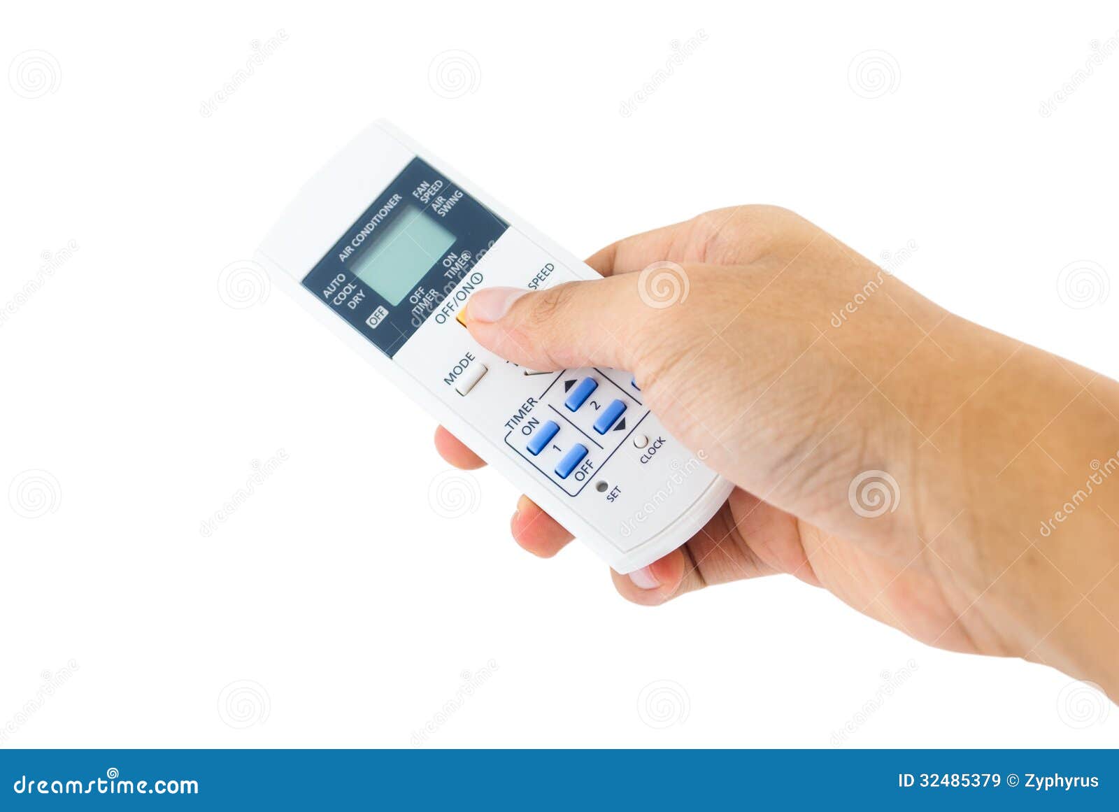 Hand is Holding a Remote Control of Air Conditioner Stock Image - Image ...