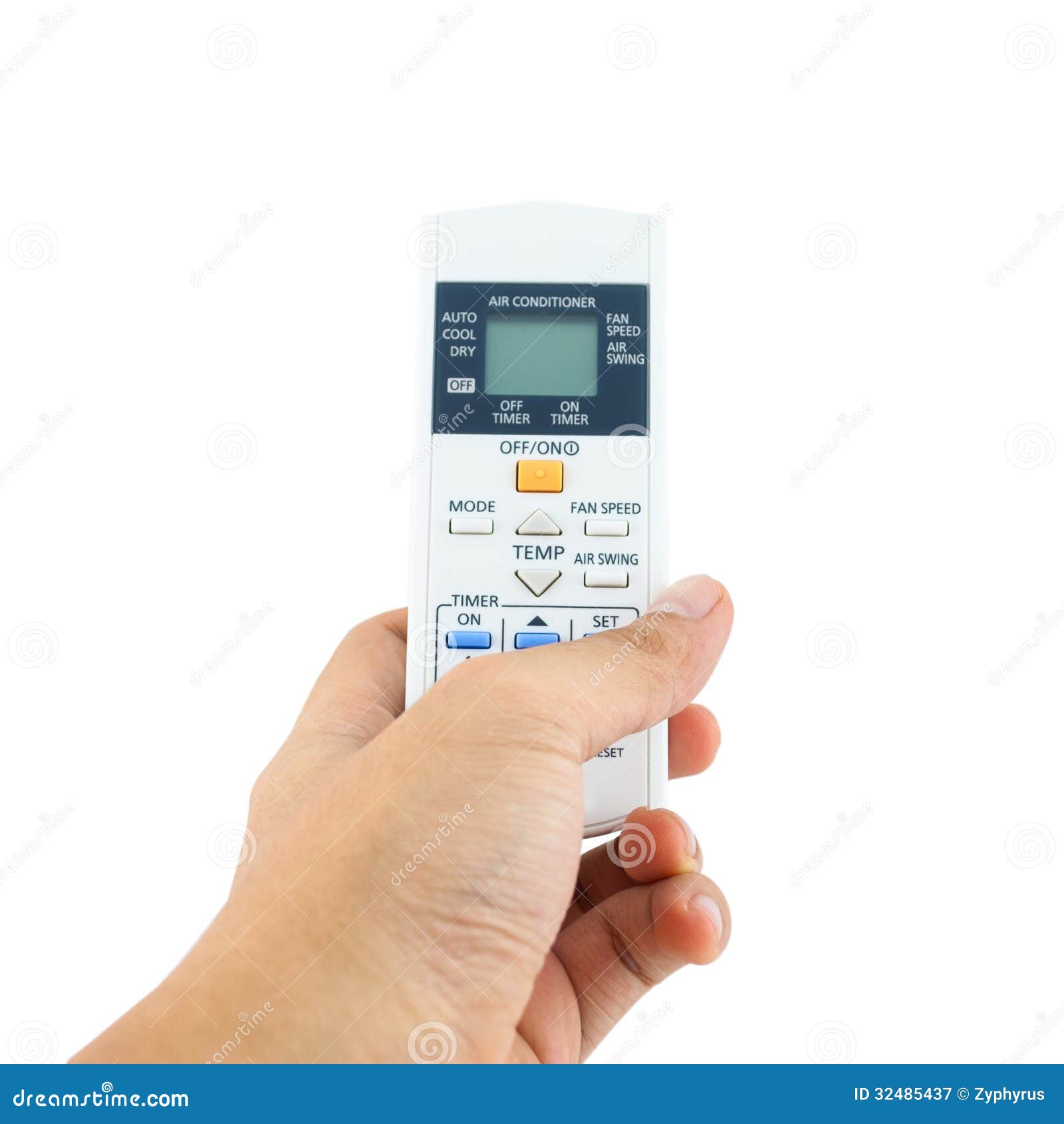 Hand is Holding a Remote Control of Air Conditioner Stock Image - Image ...