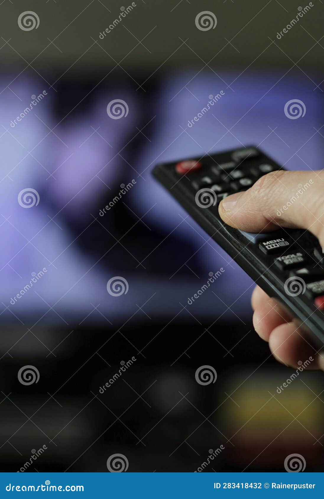 Hand Holding Remote Control Stock Photo - Image of holding, prime ...