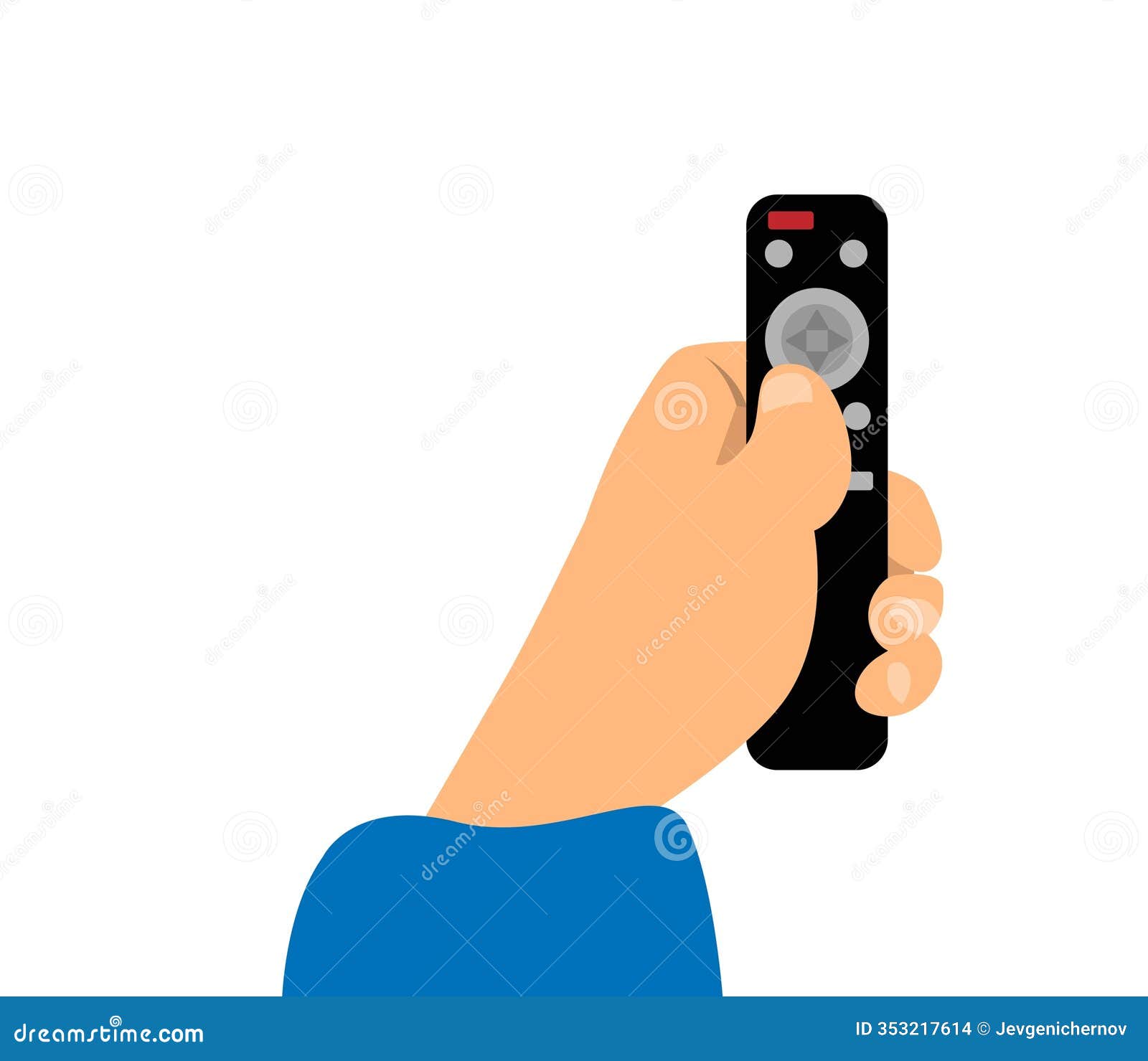 Hand Holding a Remote Control Flat Style Stock Illustration ...