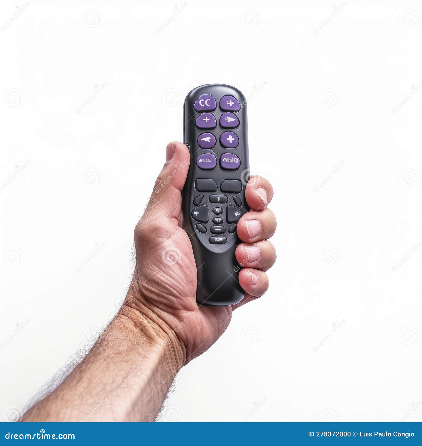 A Hand Holding a Remote Control Stock Photo - Illustration of channel ...