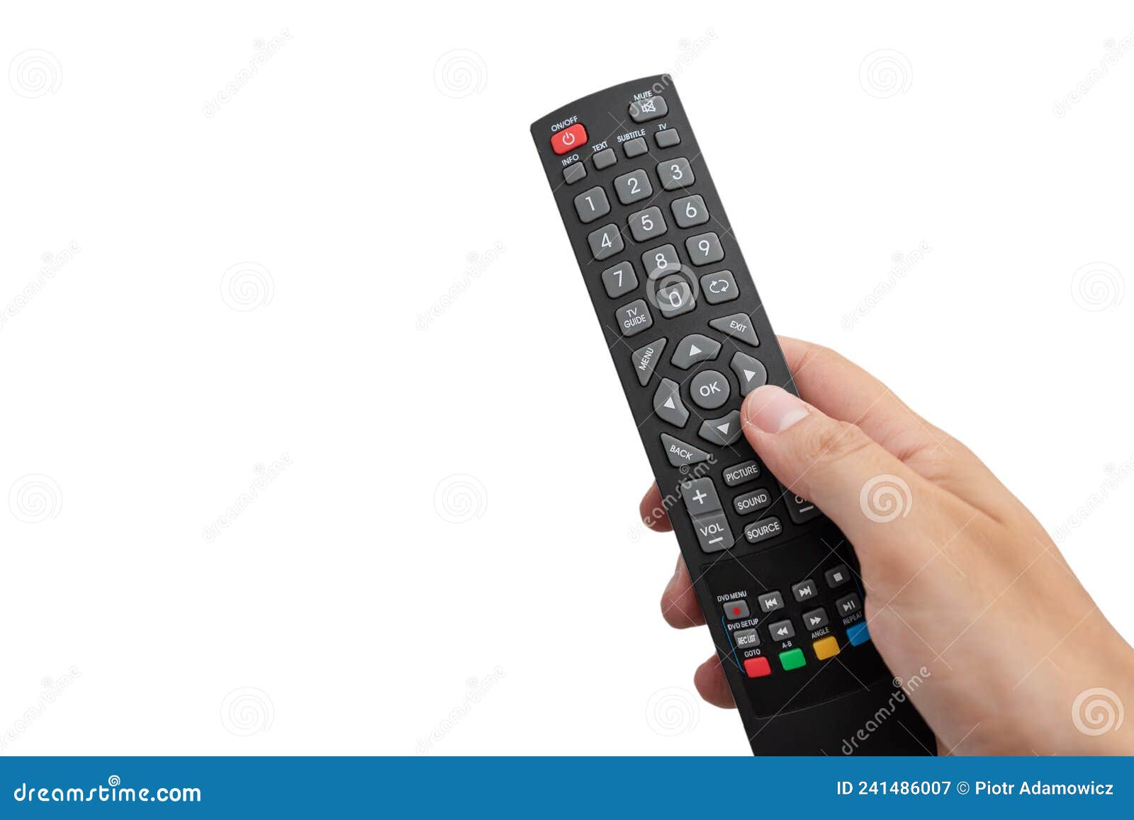 Hand Holding Remote Control Stock Image - Image of view, video: 241486007