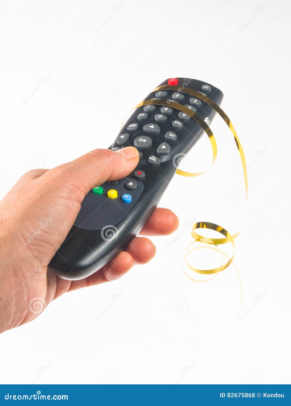 Hand Holding a Remote Control Stock Photo - Image of human, black: 82675868