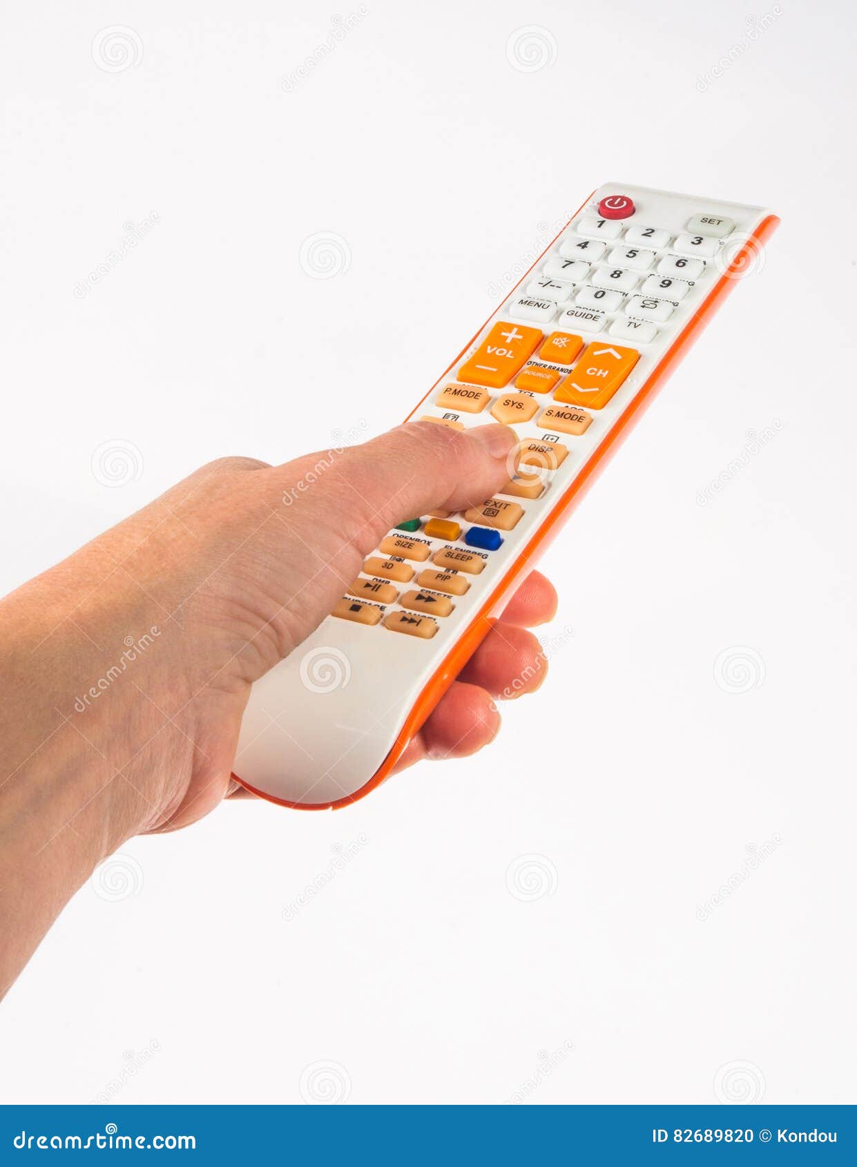 Hand Holding a Remote Control Stock Photo - Image of finger, human ...