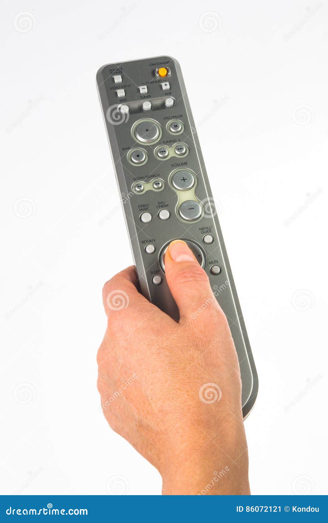 Hand Holding a Remote Control Stock Image - Image of black, connection ...