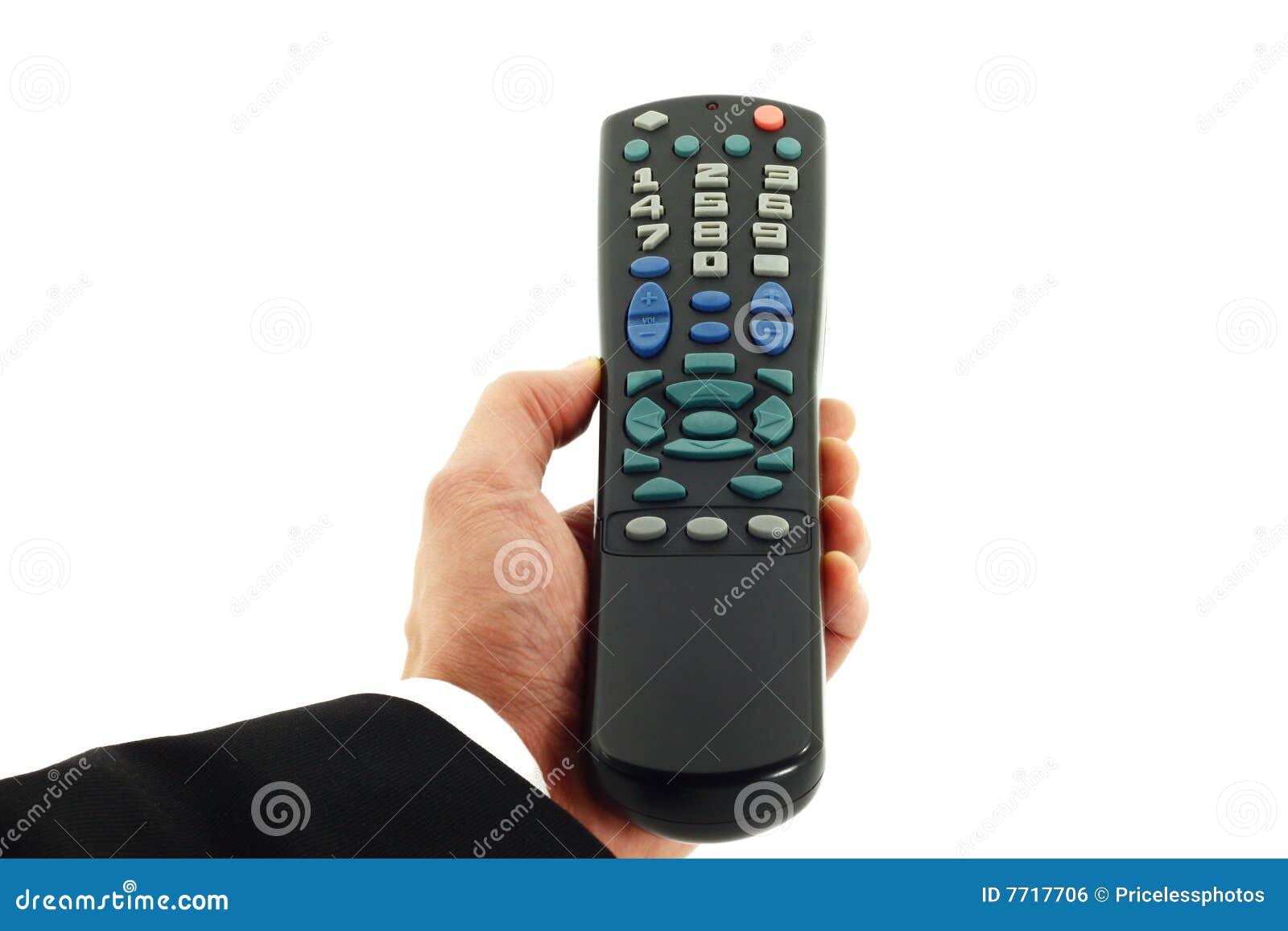 Hand Holding Remote Control Isolated on White Stock Photo - Image of ...