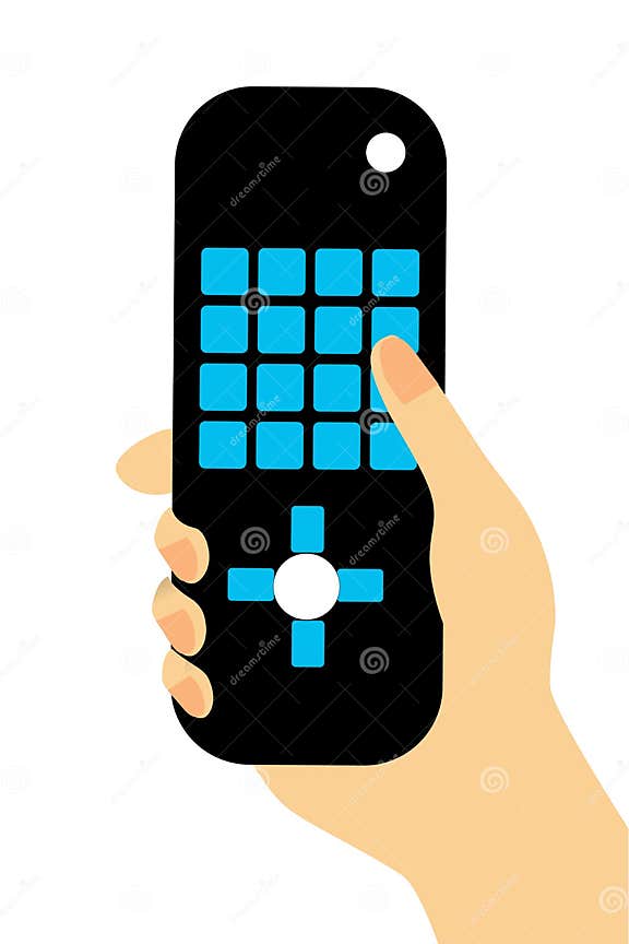 Hand - Holding Remote Control Stock Vector - Illustration of audience ...