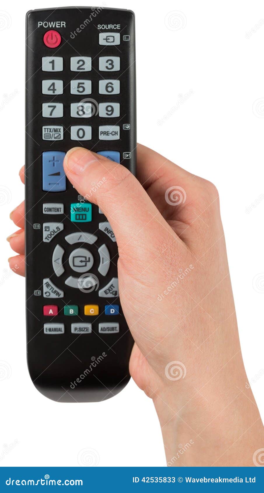 Hand Holding Remote Control Stock Image - Image of studio, background ...