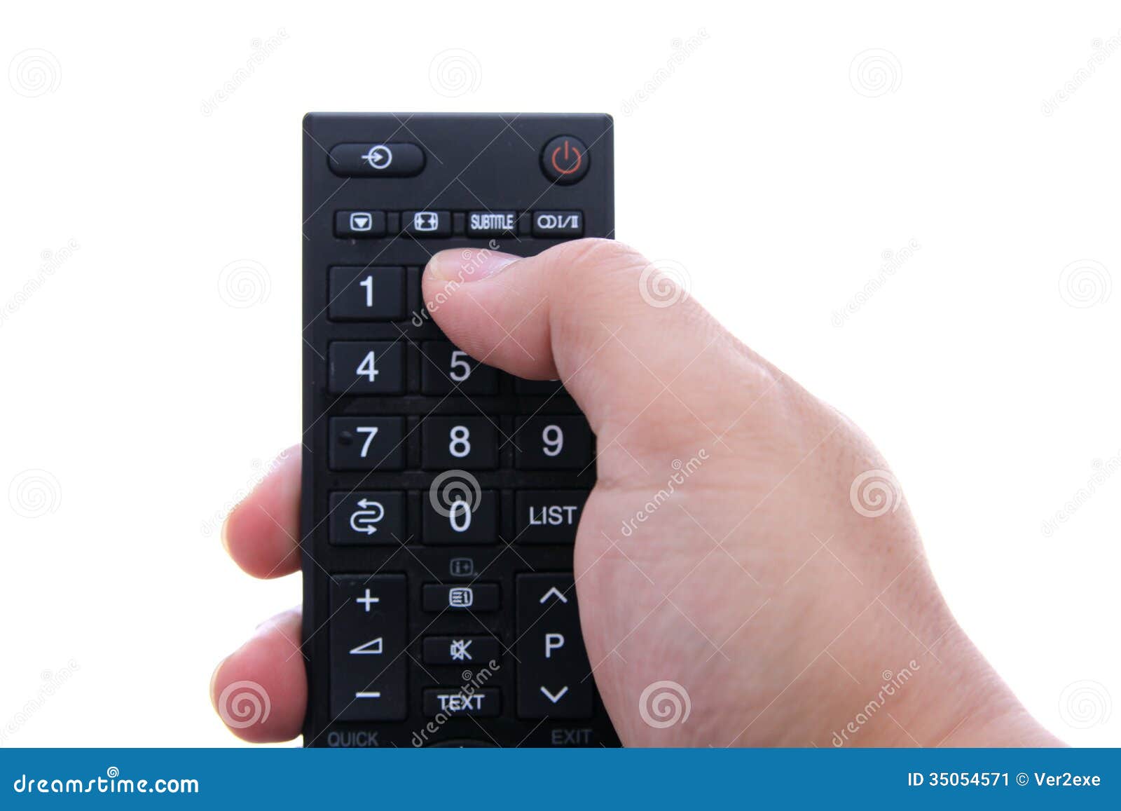 Hand holding remote stock image. Image of household, palm - 35054571