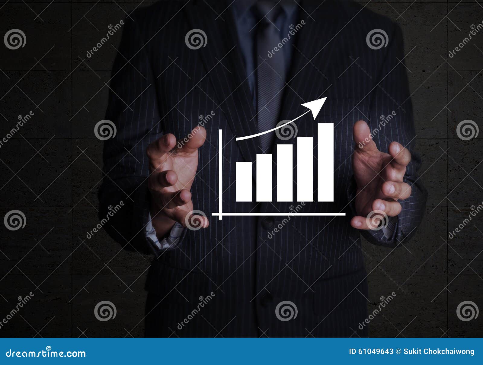 Hand Holding a Rising Graph Stock Image - Image of economy, market ...