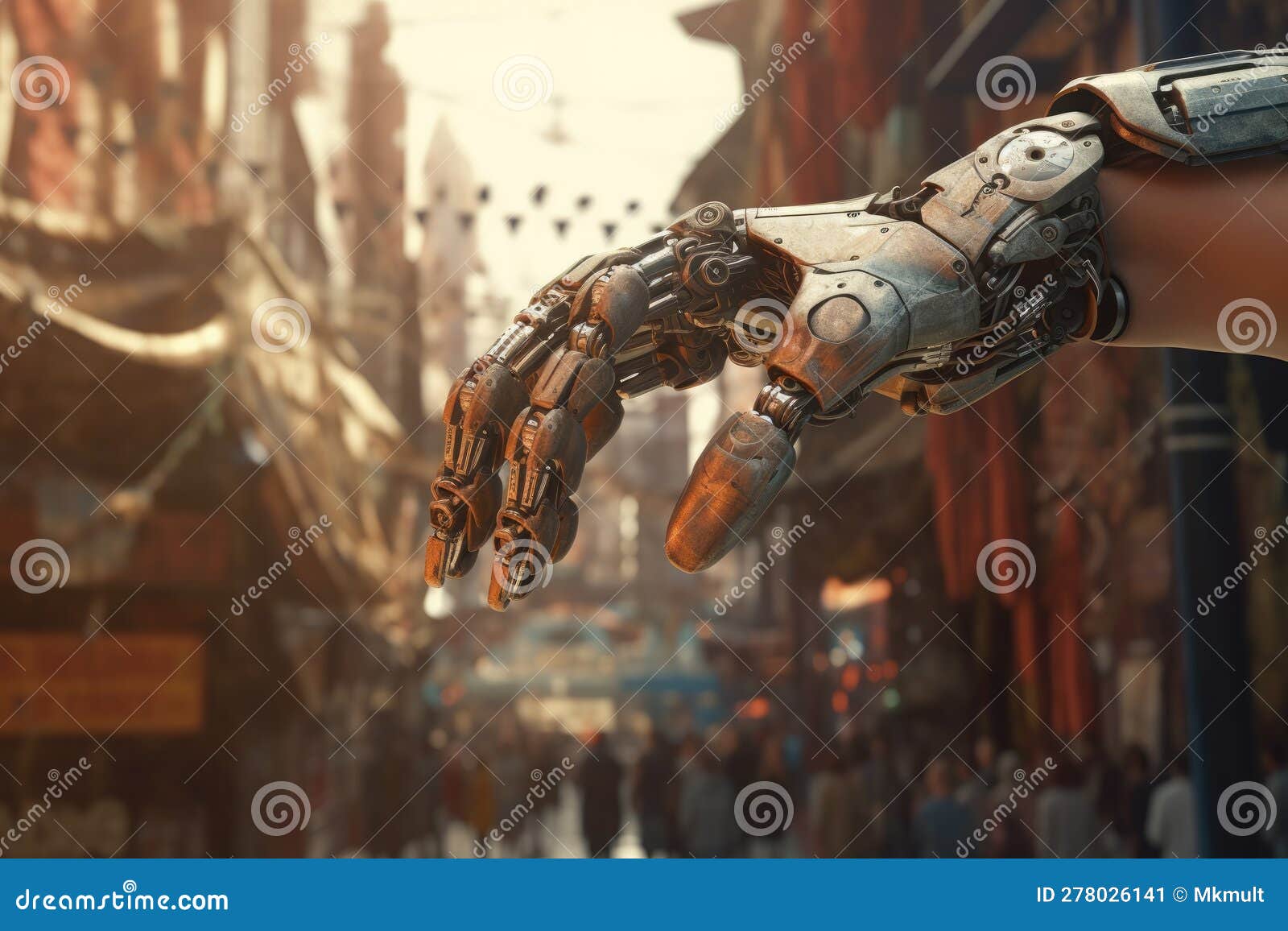 A Crowded Street Of Thickly Packed Colourful Huts Royalty-Free Stock ...