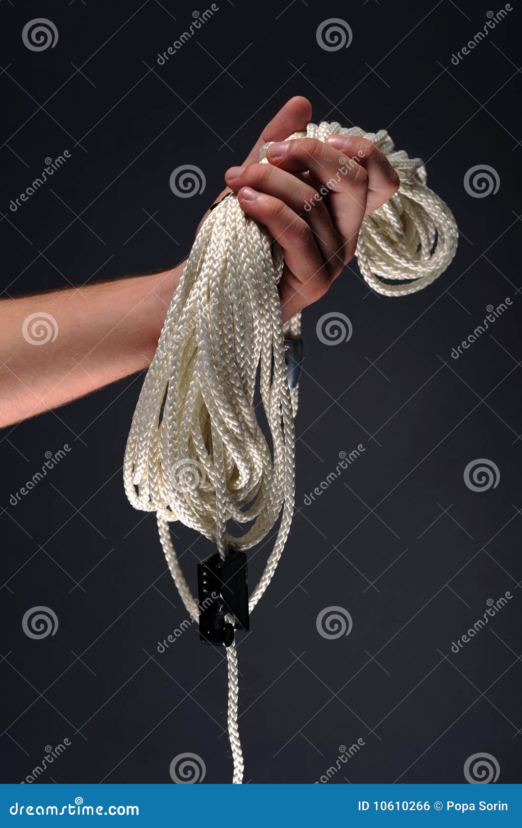 Hand Holding A Rope Royalty Free Stock Image - Image: 10610266
